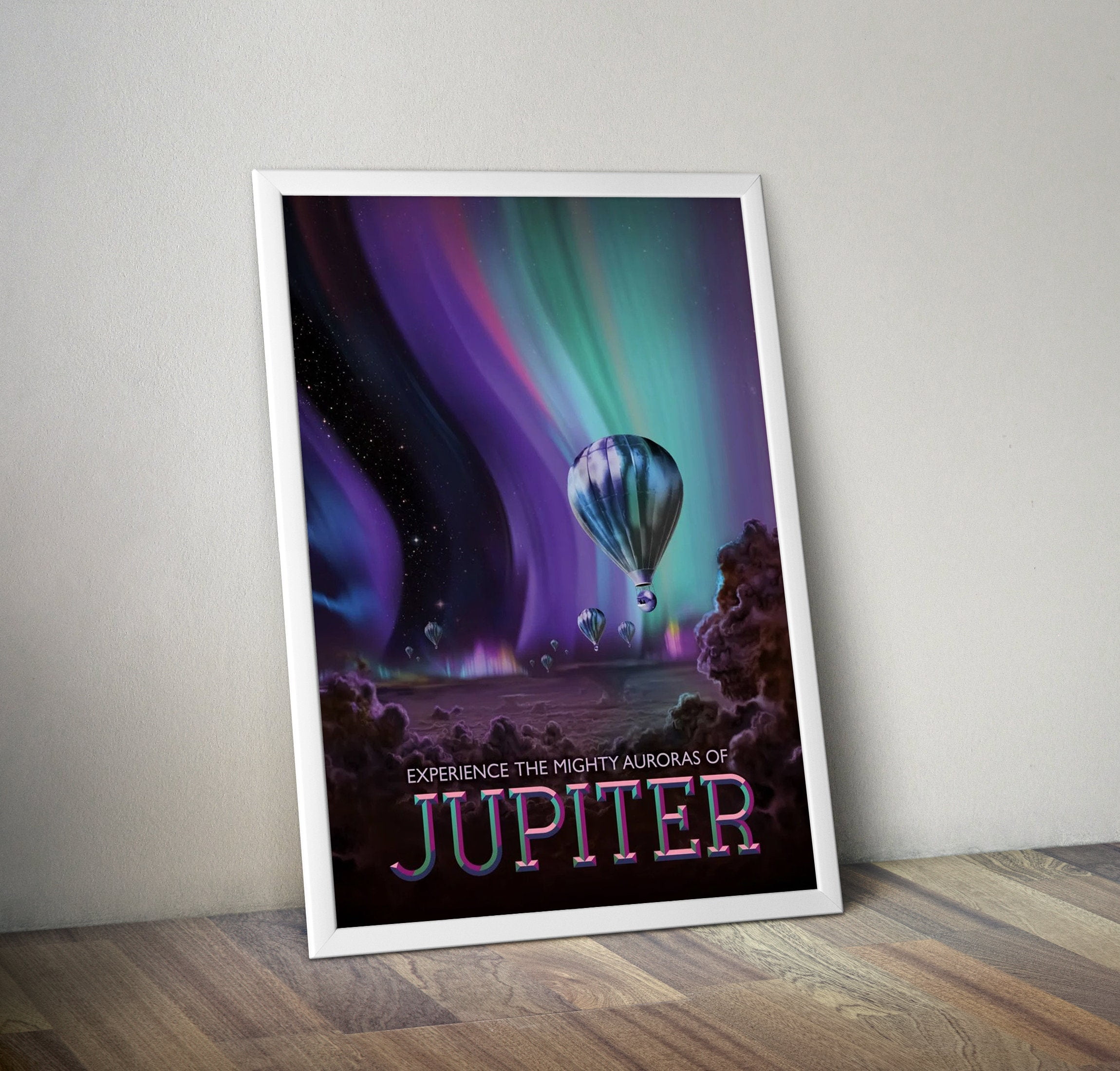 POSTER Jupiter Poster Mighty Auroras Space Travel Posters Space Tourism ...