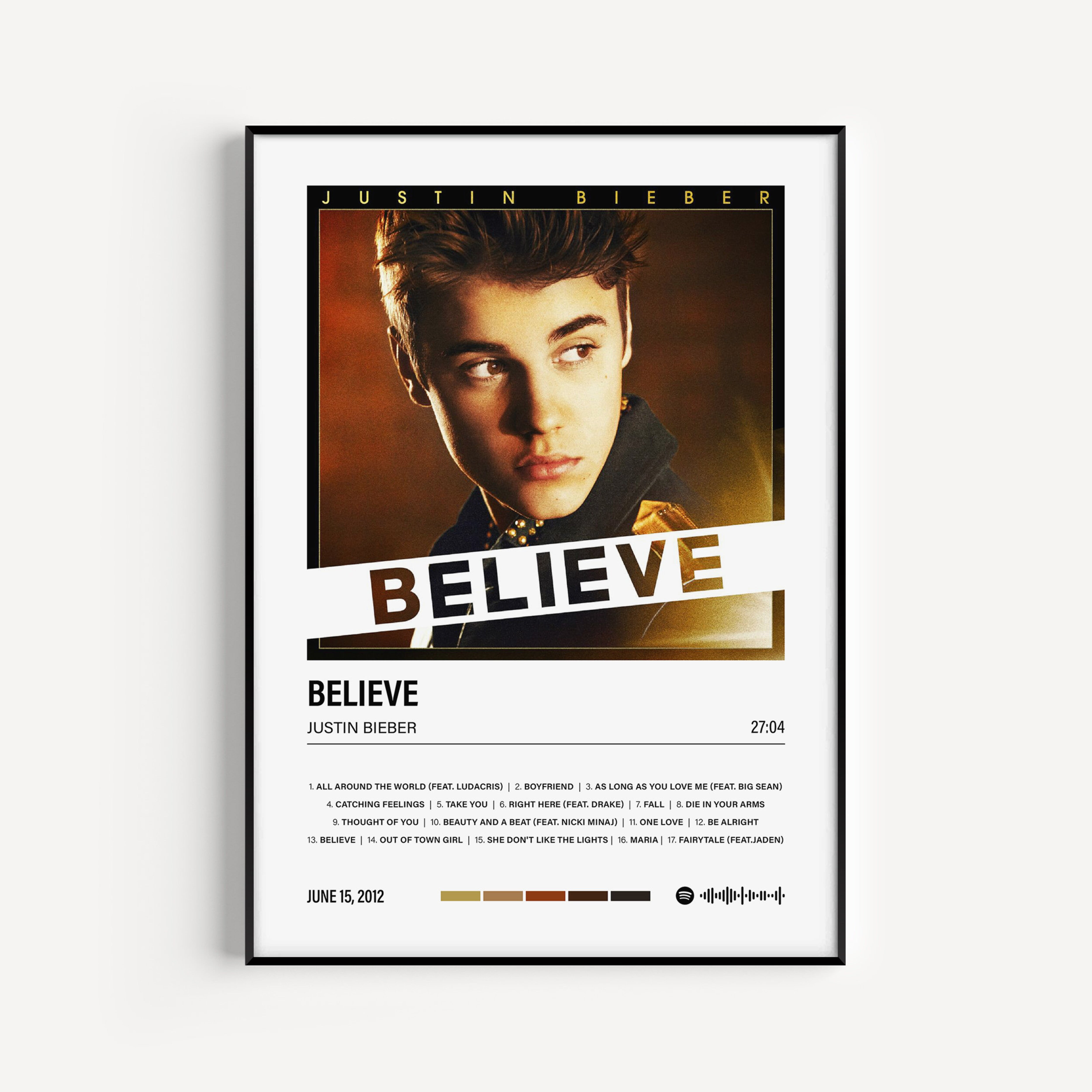 POSTER Justin Bieber | Believe | Believe Tracklist | Justin Bieber ...