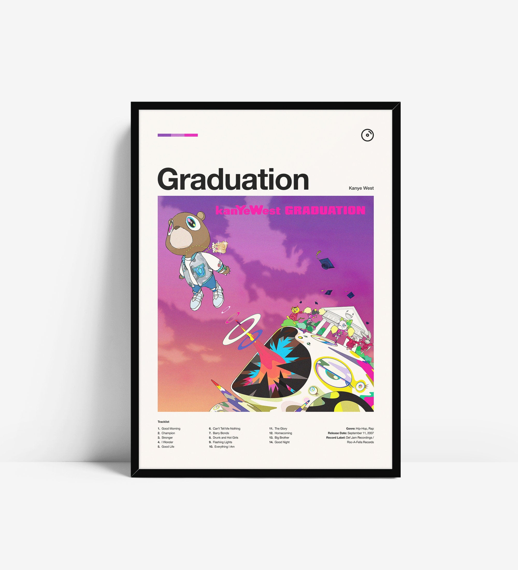 POSTER Kanye West - Graduation - Album Cover Poster Print - Music Album ...