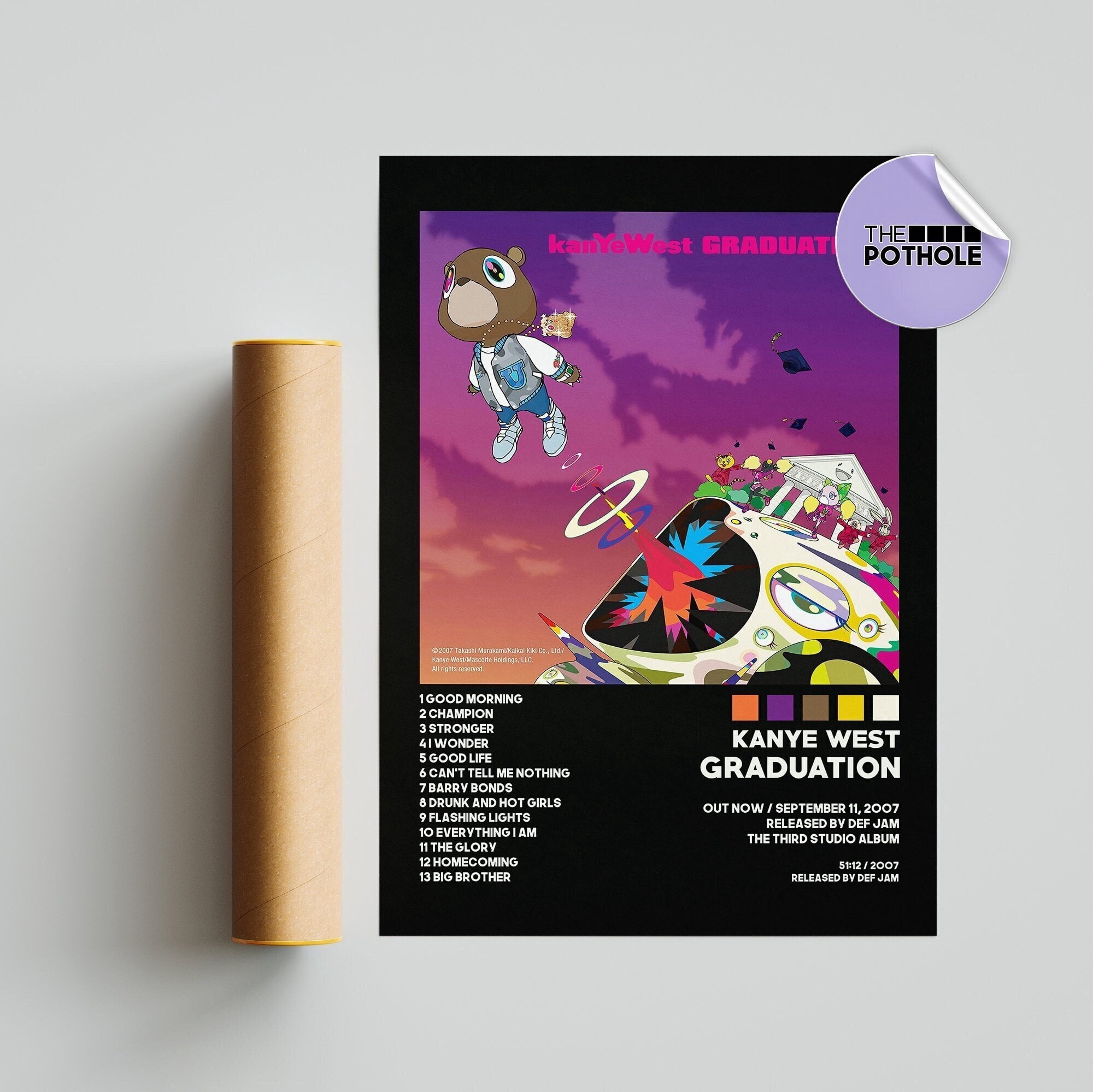 POSTER Kanye West Poster / Kanye West Graduation Poster / Album Cover ...