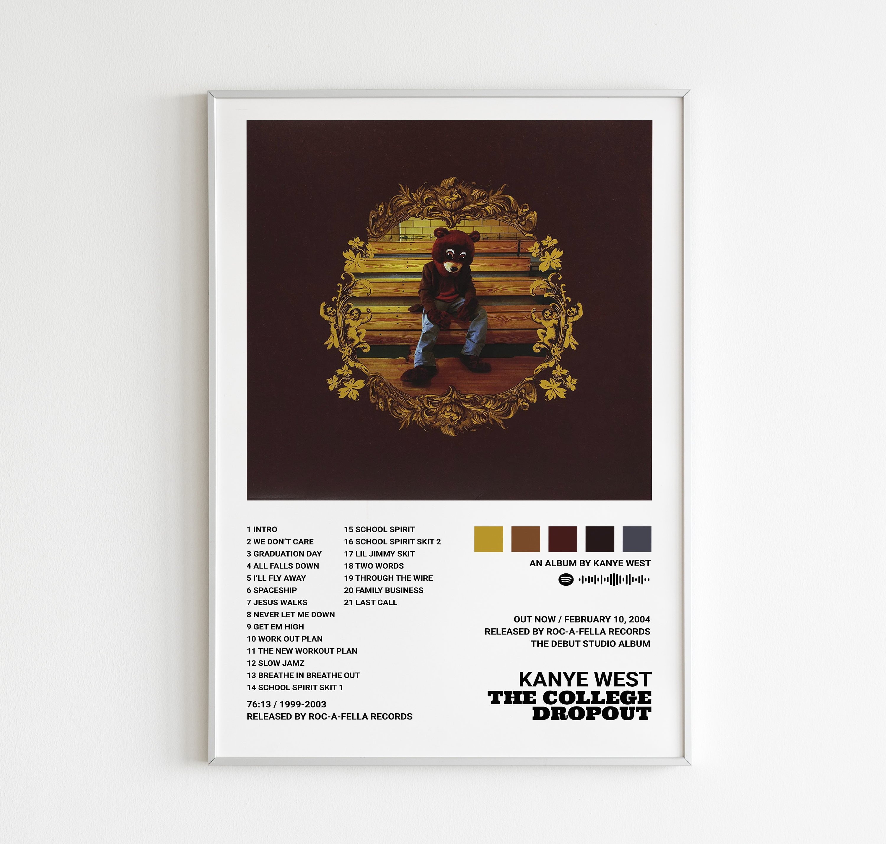 Poster Kanye West Poster, The College Dropout Album Poster, Album Cover ...