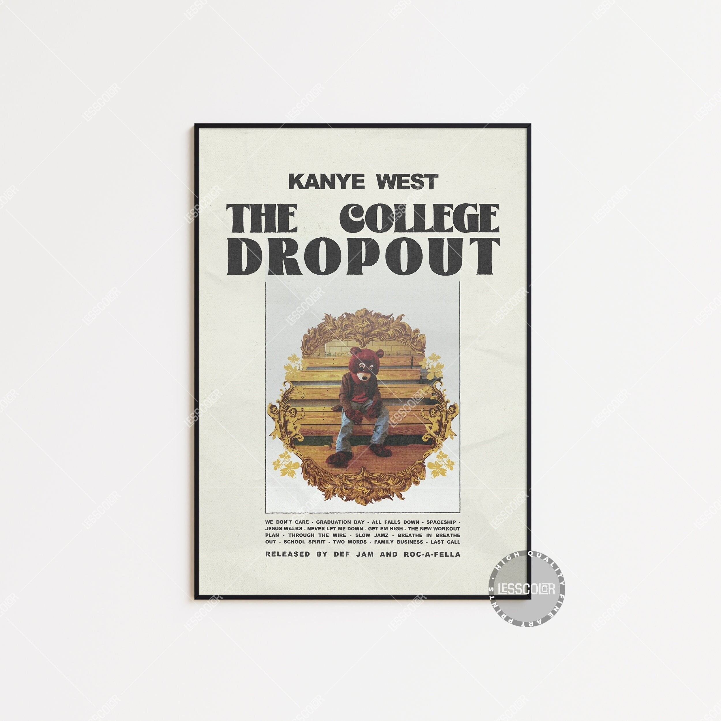 POSTER Kanye West Poster / The College Dropout Poster / Album Cover ...