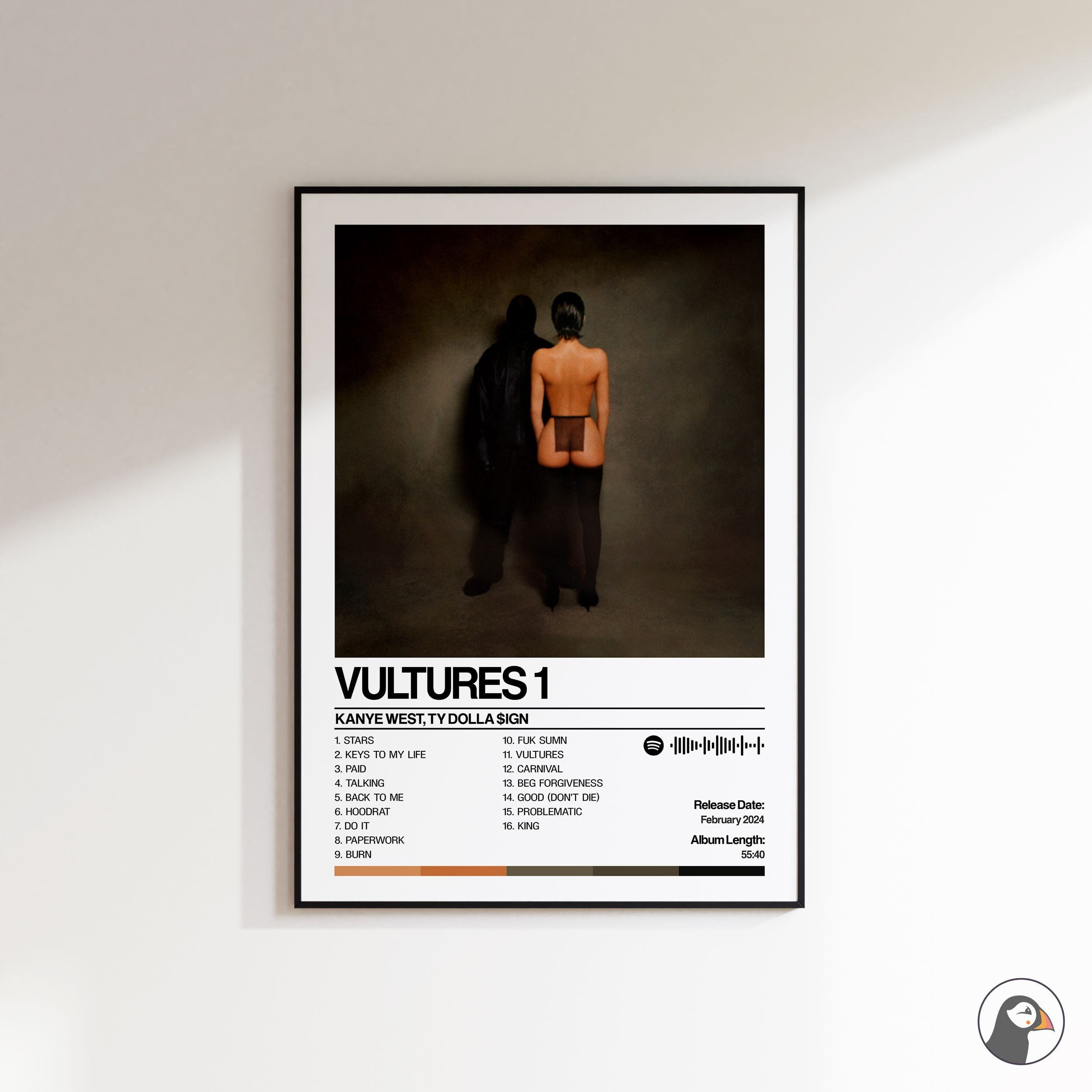 POSTER Kanye West, Ty Dolla Sign - VULTURES 1 | Album Cover Poster ...