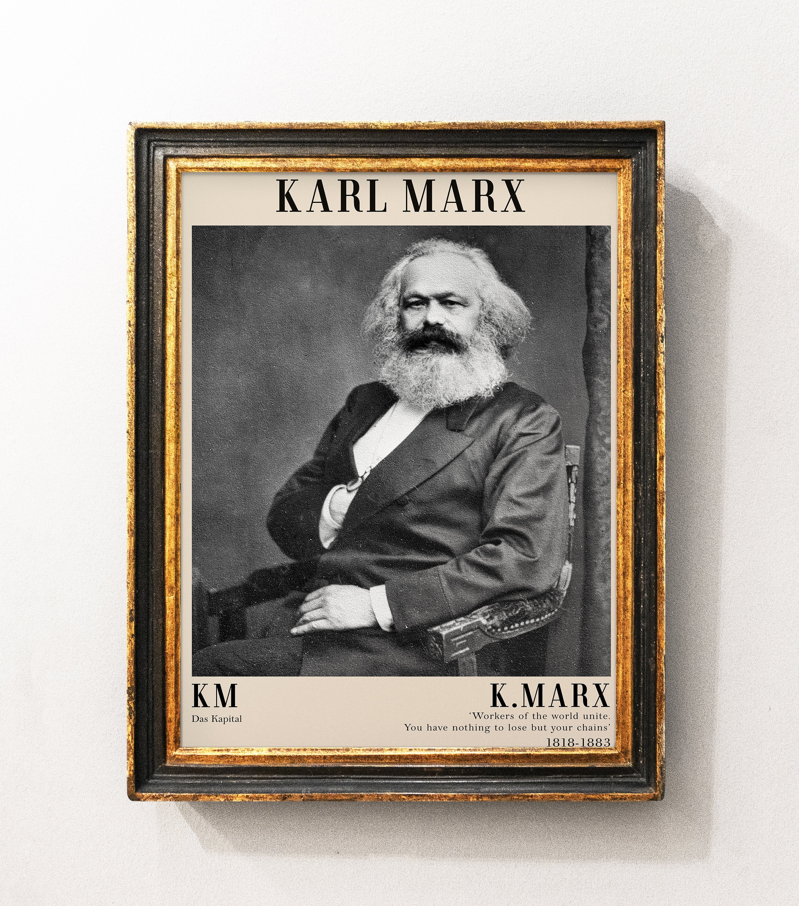 POSTER Karl Marx Poster, Karl Marx Art Print, Design Poster, Communist ...