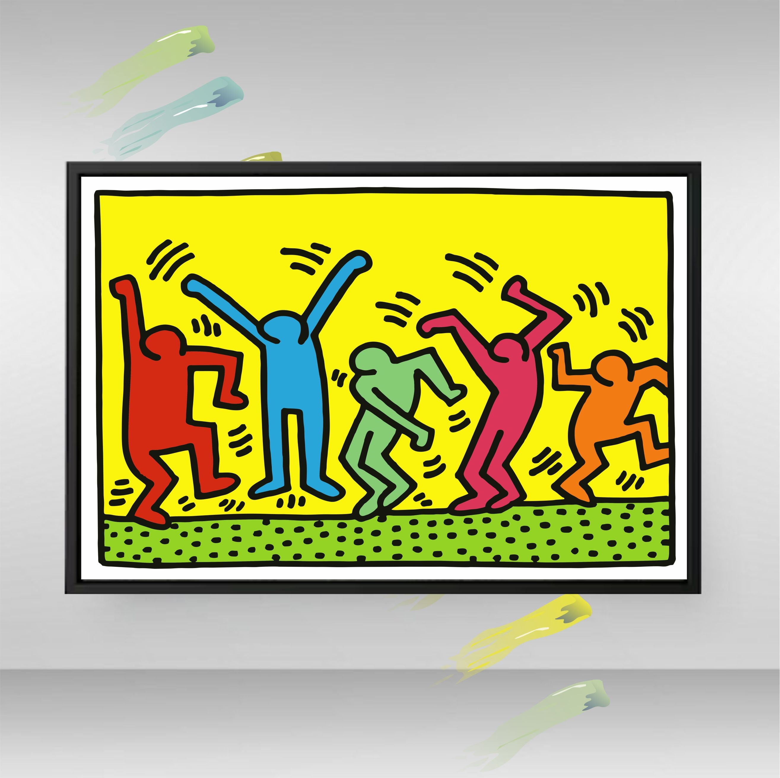 POSTER Keith Haring Dancing People, Poster Painting,American Street Art ...