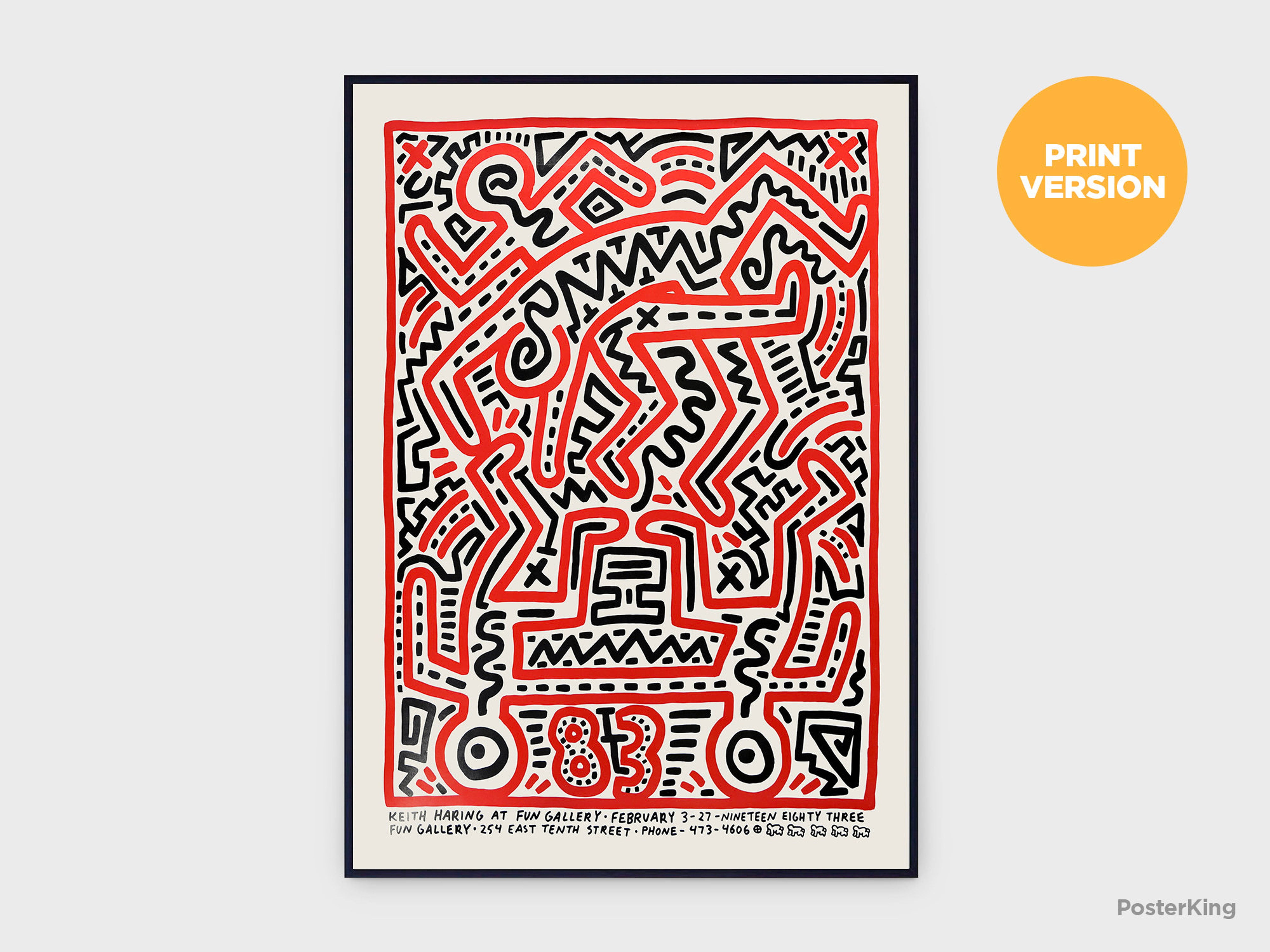 POSTER Keith Haring Fun Gallery New York 1983 Exhibition Original ...
