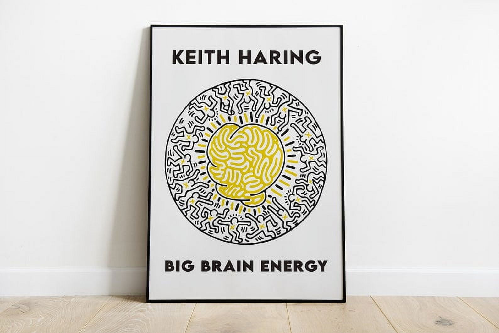 POSTER Keith Haring Print, Keith Haring Big Brain Energy Poster, Vintage Keith Haring Print ...