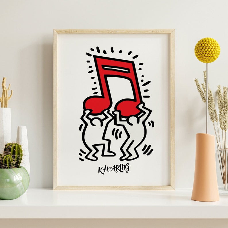 POSTER Keith Haring Print, Keith Haring Poster, Museum Poster, Keith ...