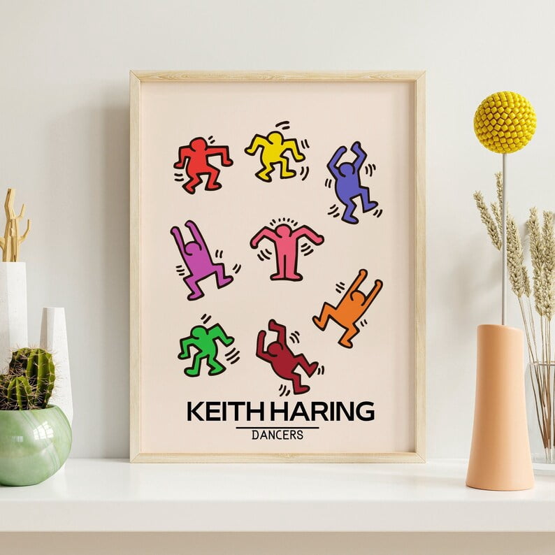 POSTER Keith Haring Print, Keith Haring Poster, Museum Poster, Keith ...