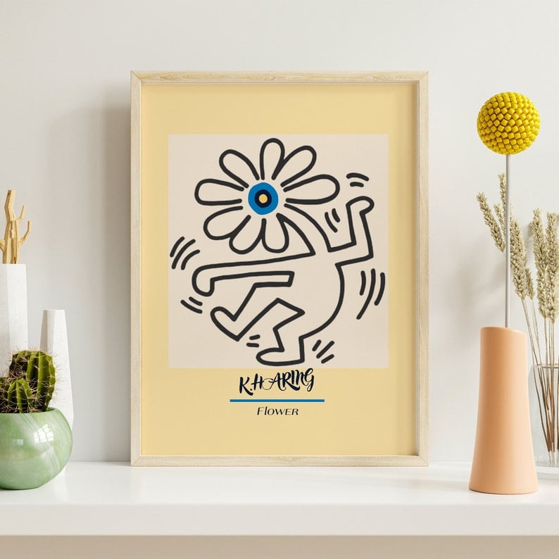 POSTER Keith Haring Print, Keith Haring Poster, Museum Poster, Keith ...