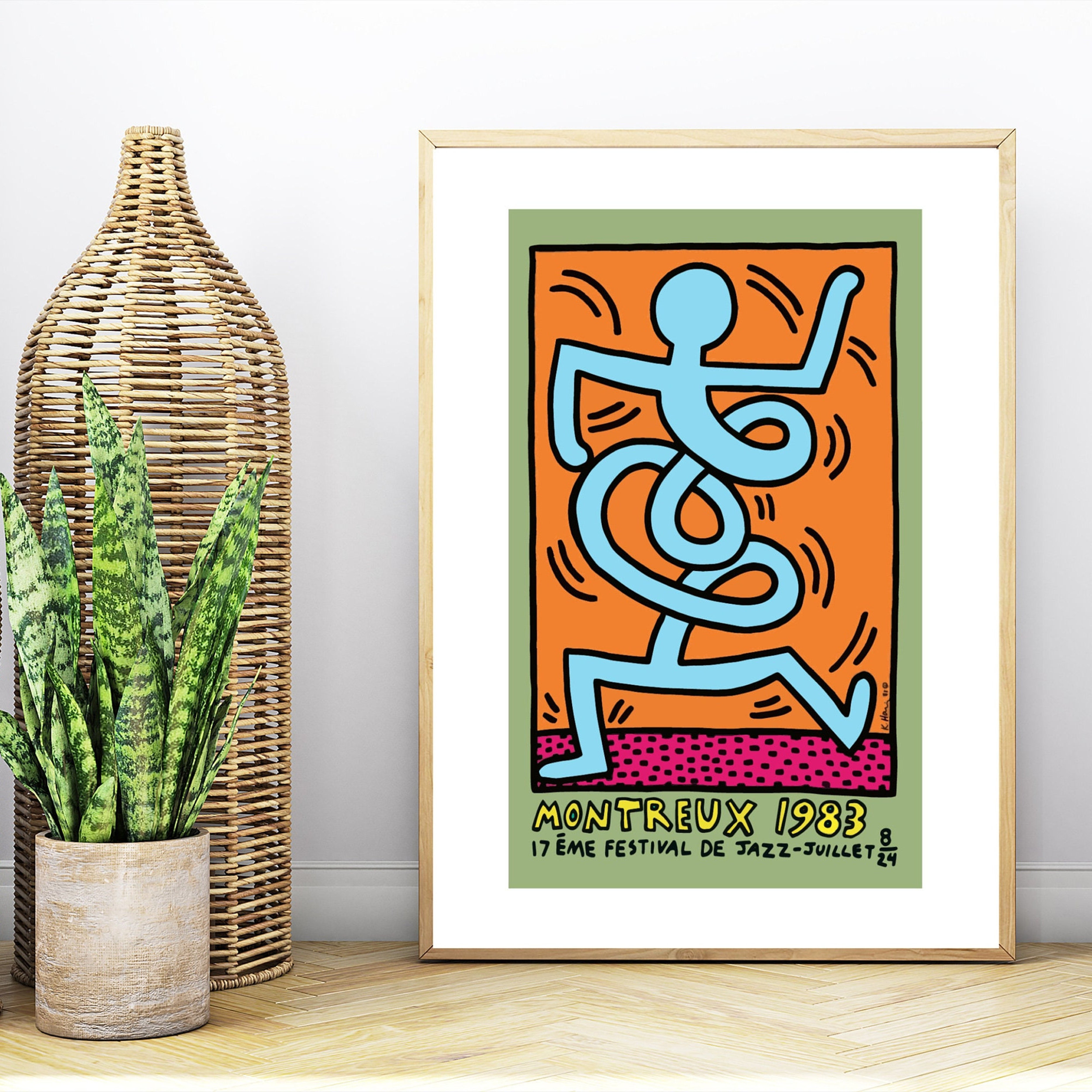 POSTER Keith Haring Print, Montreux 1983, Wall Art, Pop Art Print ...