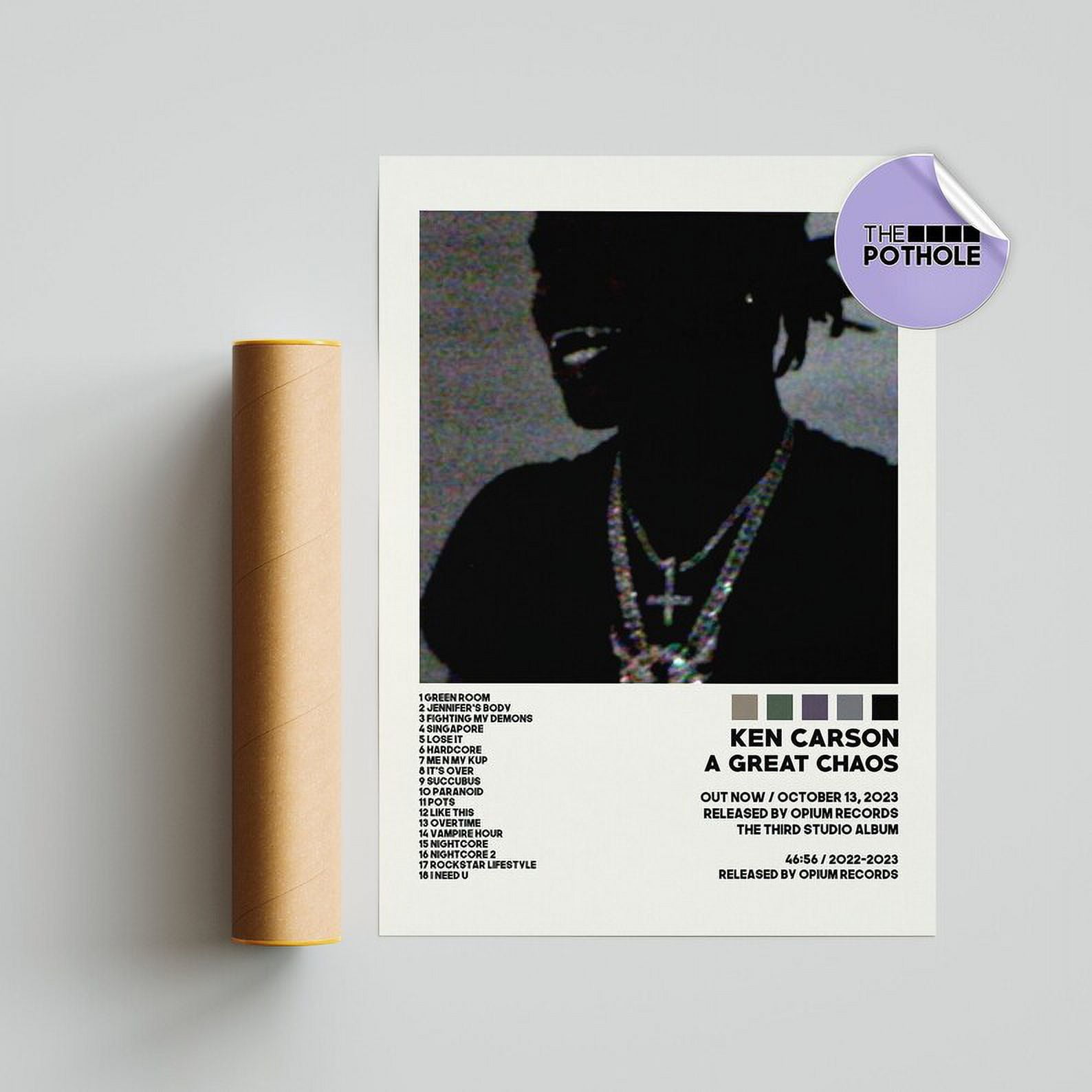 POSTER Ken Carson Posters, Great Chaos Poster, Ken Carson, Album Cover ...