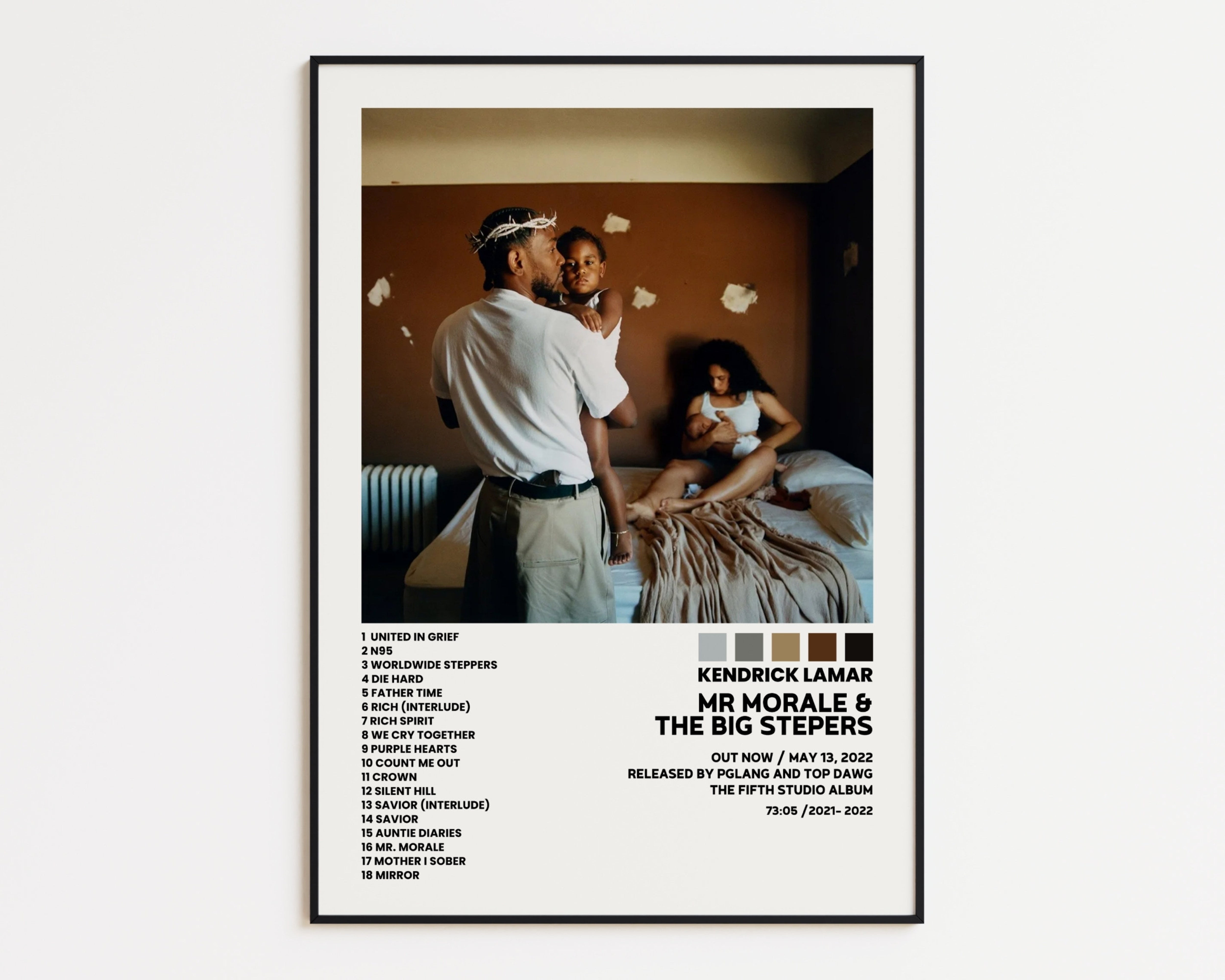 POSTER Kendrick Lamar Cover Poster, Mr Morale & The Big Steppers, Album ...