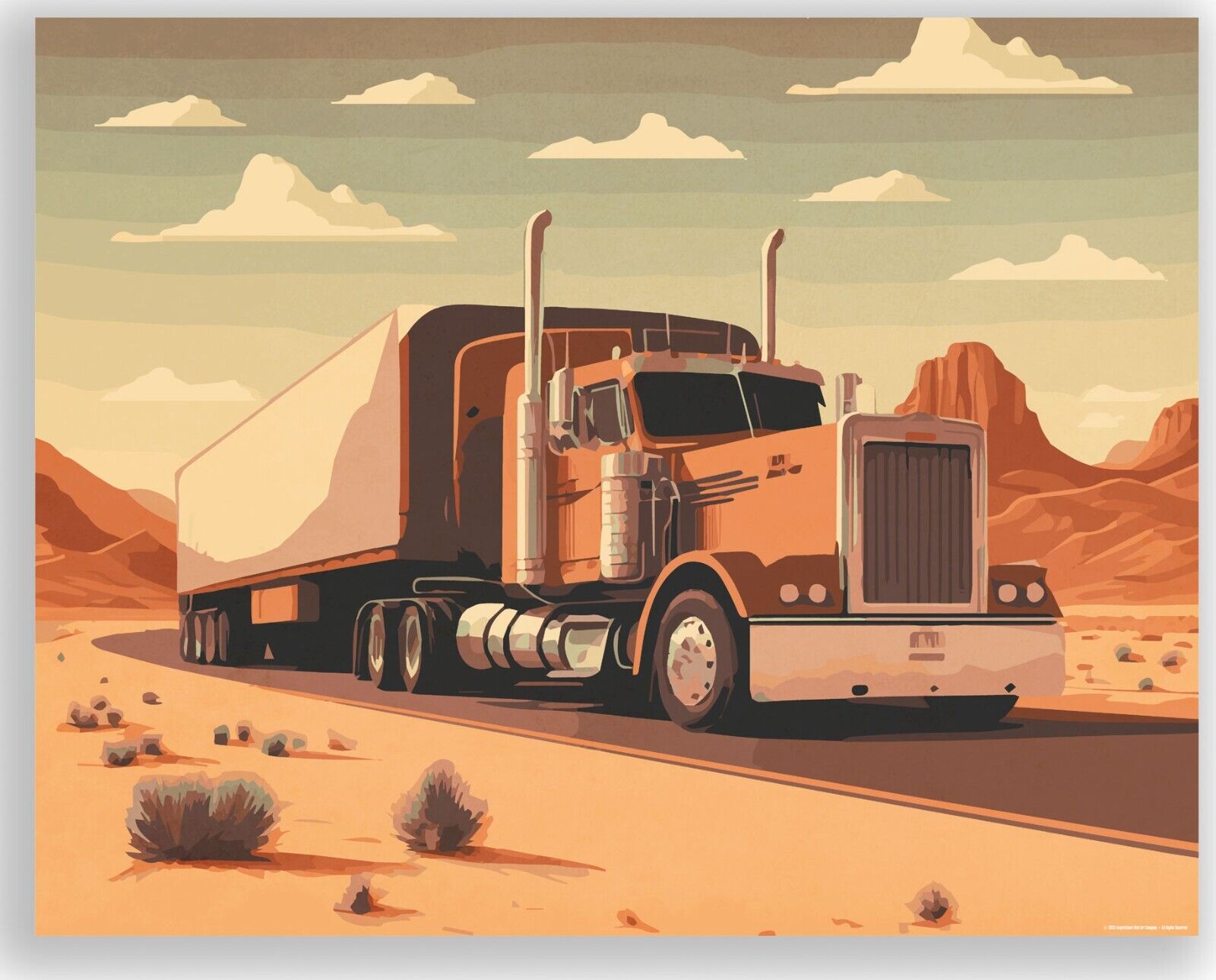 POSTER Kenworth Semi Truck Posters Print Gift Dispatch Diesel Driver ...