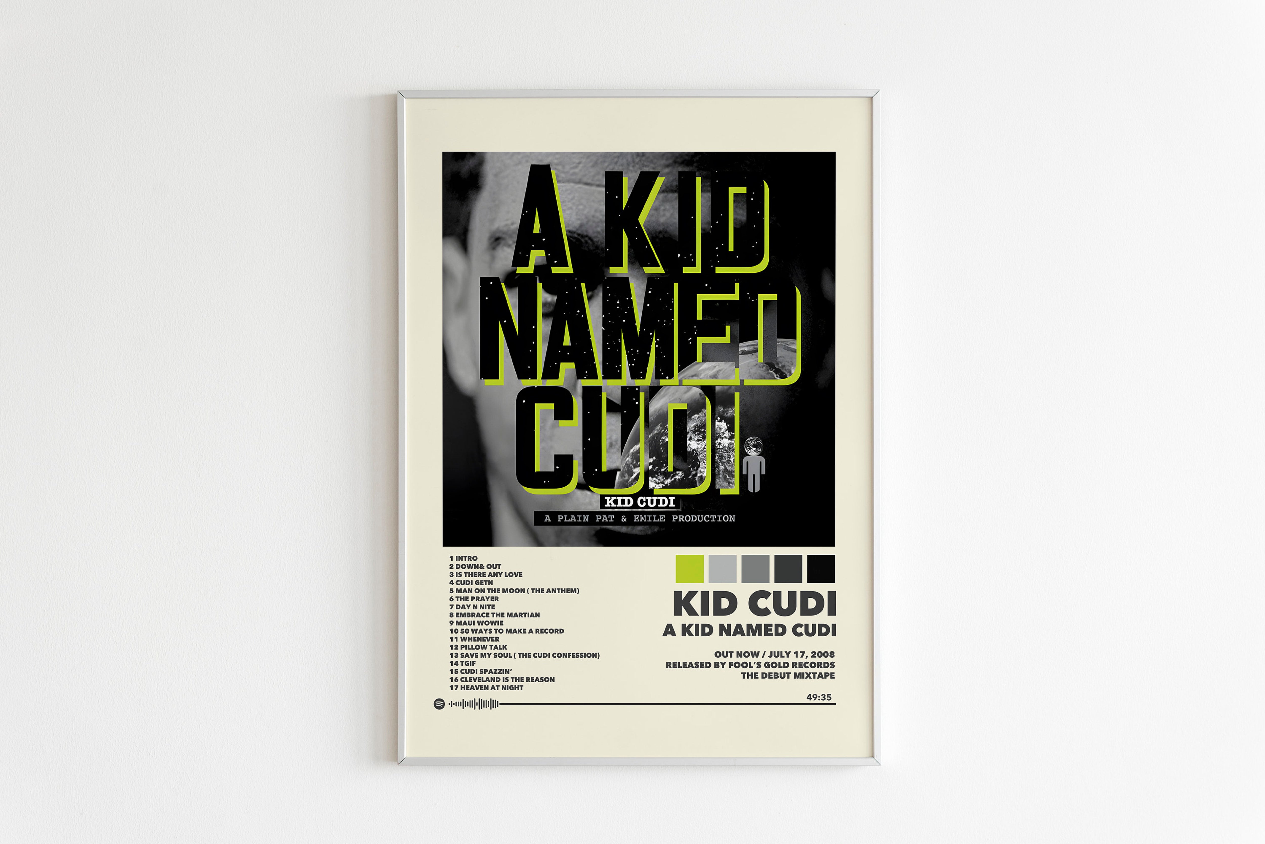 POSTER Kid Cudi Poster / A Kid Named Cudi Re-Release Poster / Album ...