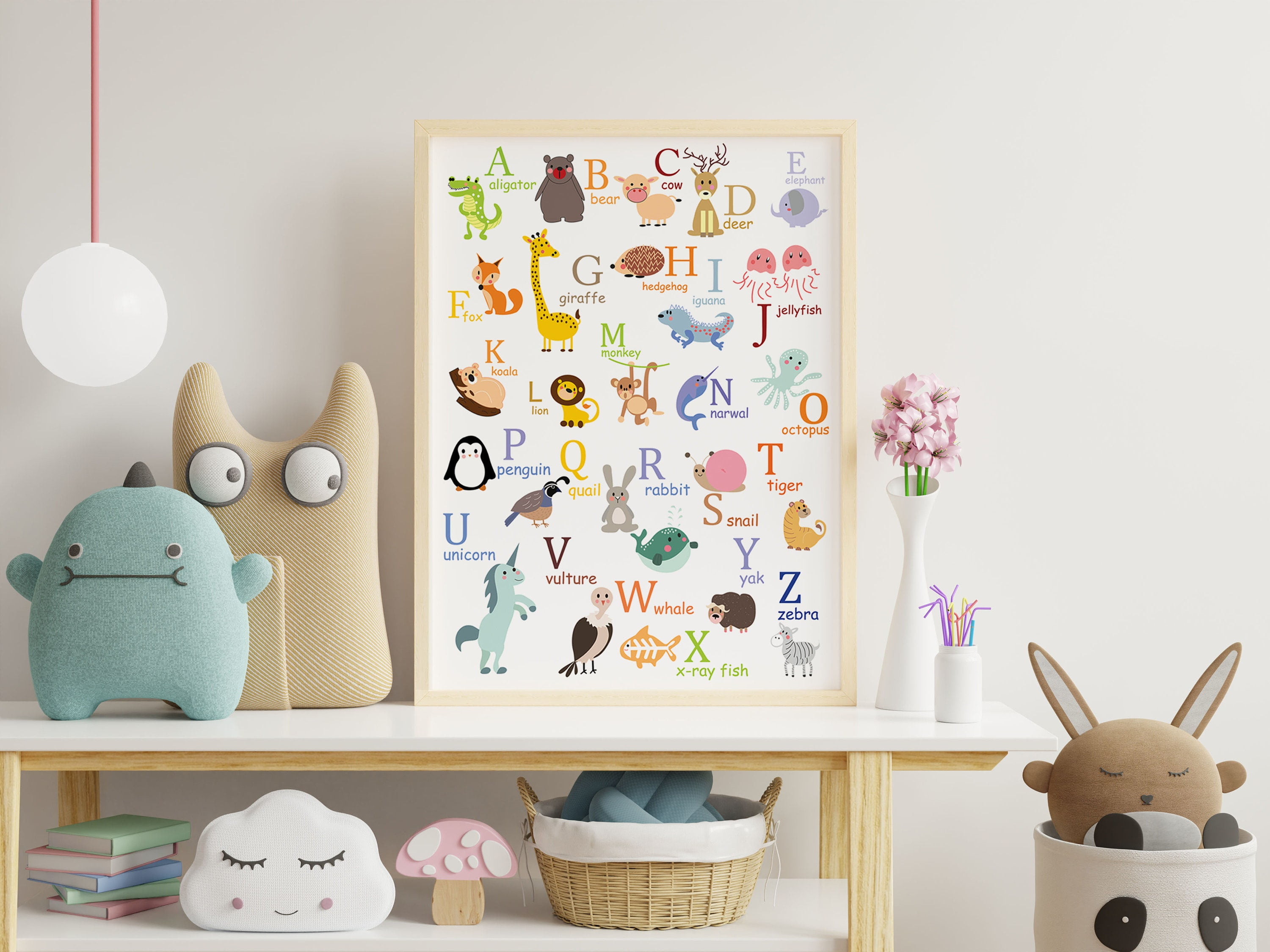 POSTER Kids Nursery Educational Animal Alphabet Poster Prints Only ...