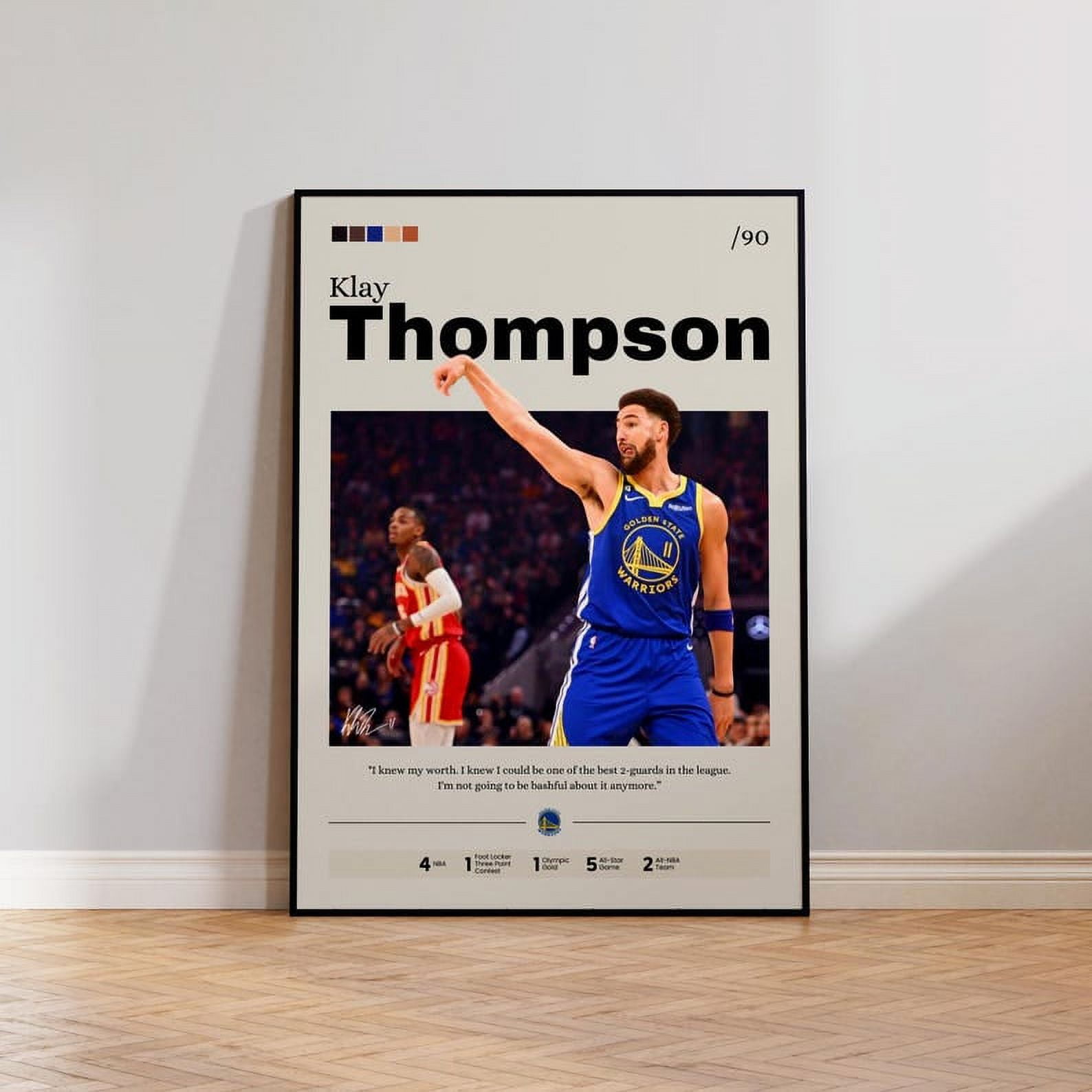 POSTER Klay Thompson Basketball Poster, NBA Star Art Print, Sports Wall ...