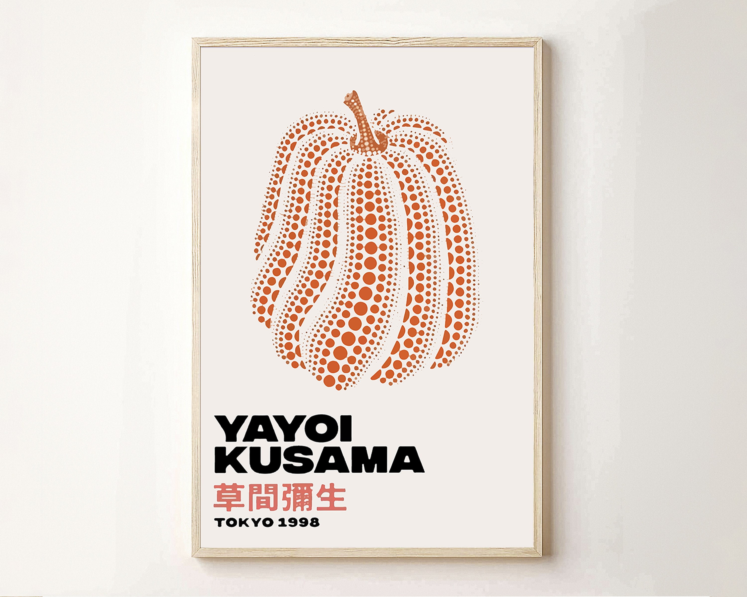 POSTER Kusama Pumpkin, Pumpkin Wall Art, Yayoi Kusama Print, Exhibition ...