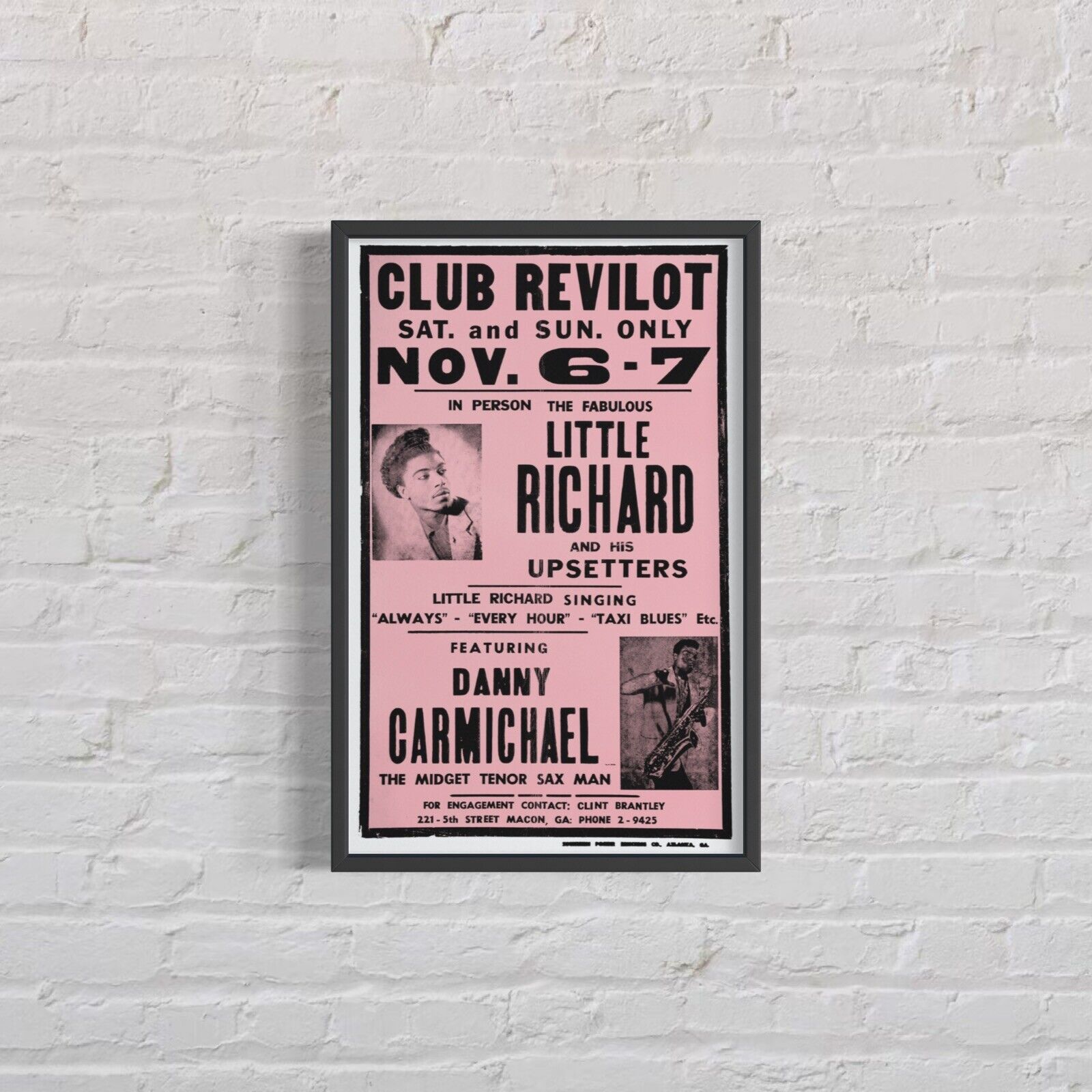 POSTER LITTLE RICHARD ‘Club Revilot’ Atlanta, GA 1954 Concert Poster ...