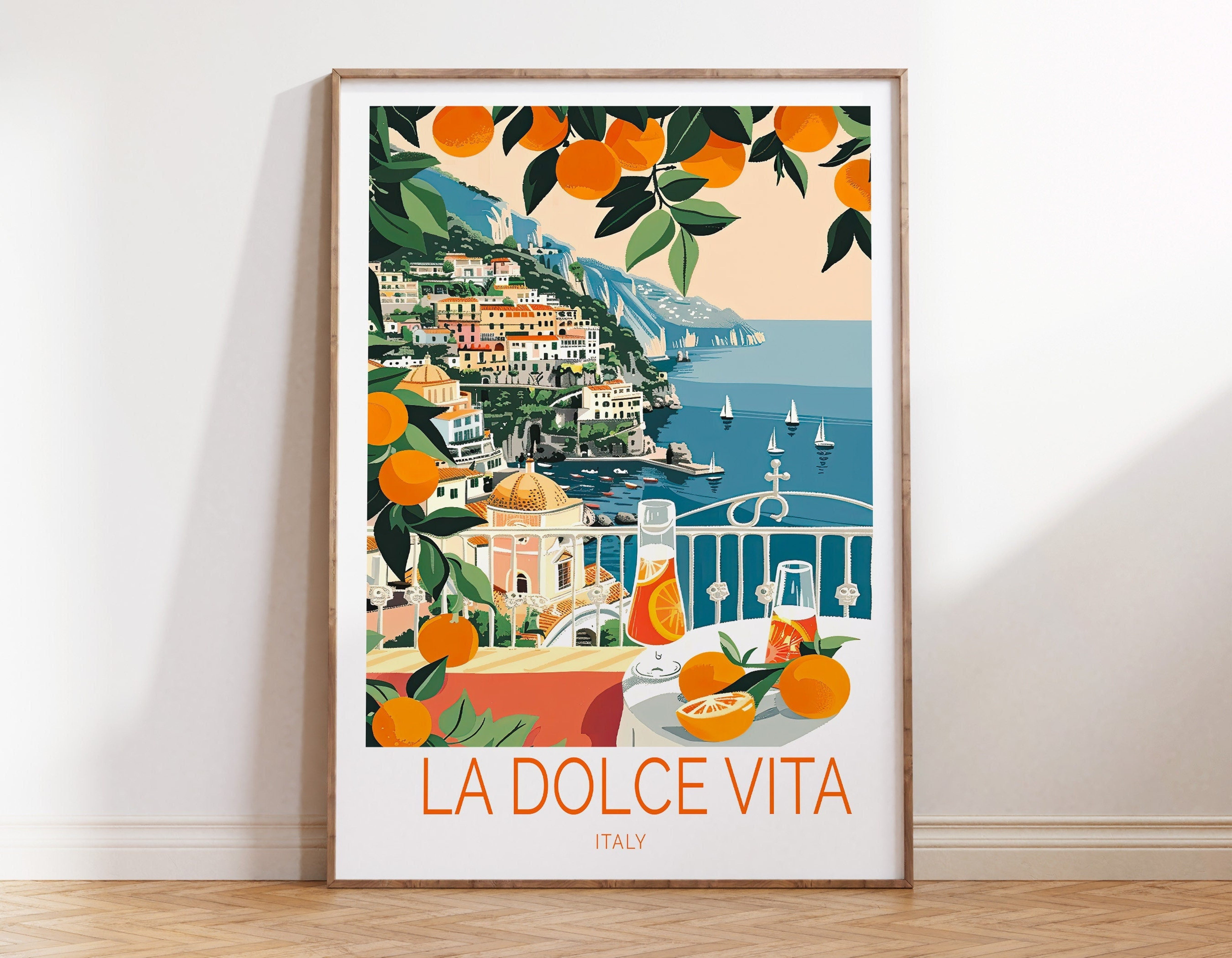 POSTER La Dolce Vita Print, Italy La Dolce Vita Travel Poster, Italy ...