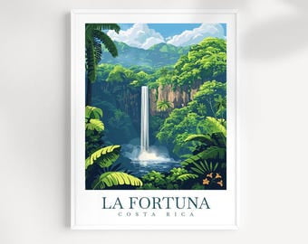 POSTER La Fortuna Travel Print La Fortuna Poster Wall Art Costa Rica ...