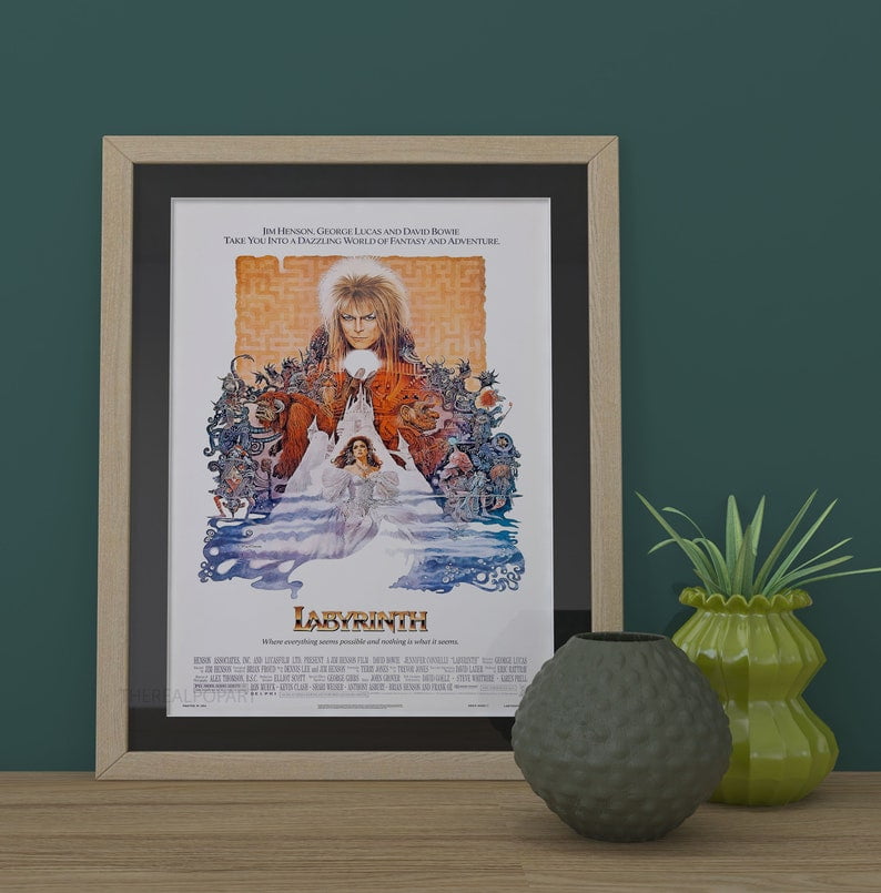 POSTER Labyrinth Movie Poster 1986 , Classic 80s Fantasy Film Print ...