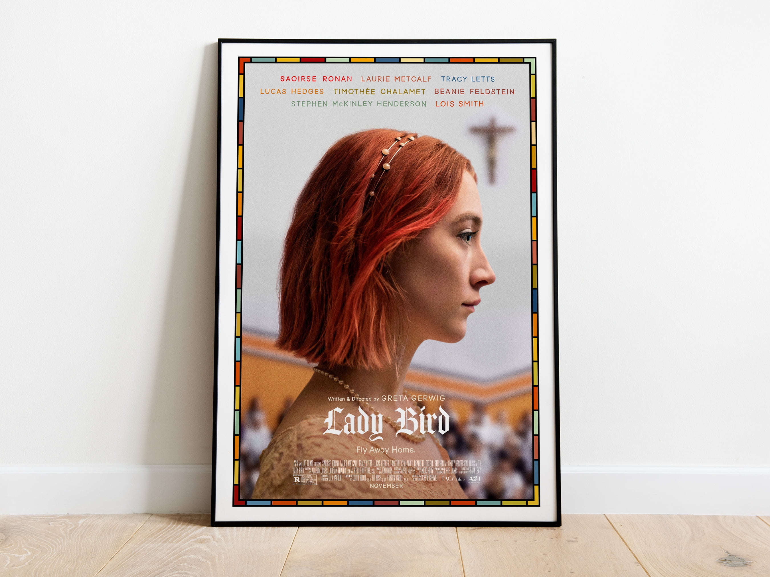 POSTER Lady Bird, Greta Gerwig, Saoirse Ronan, Timothée Chalamet, 2017 ...