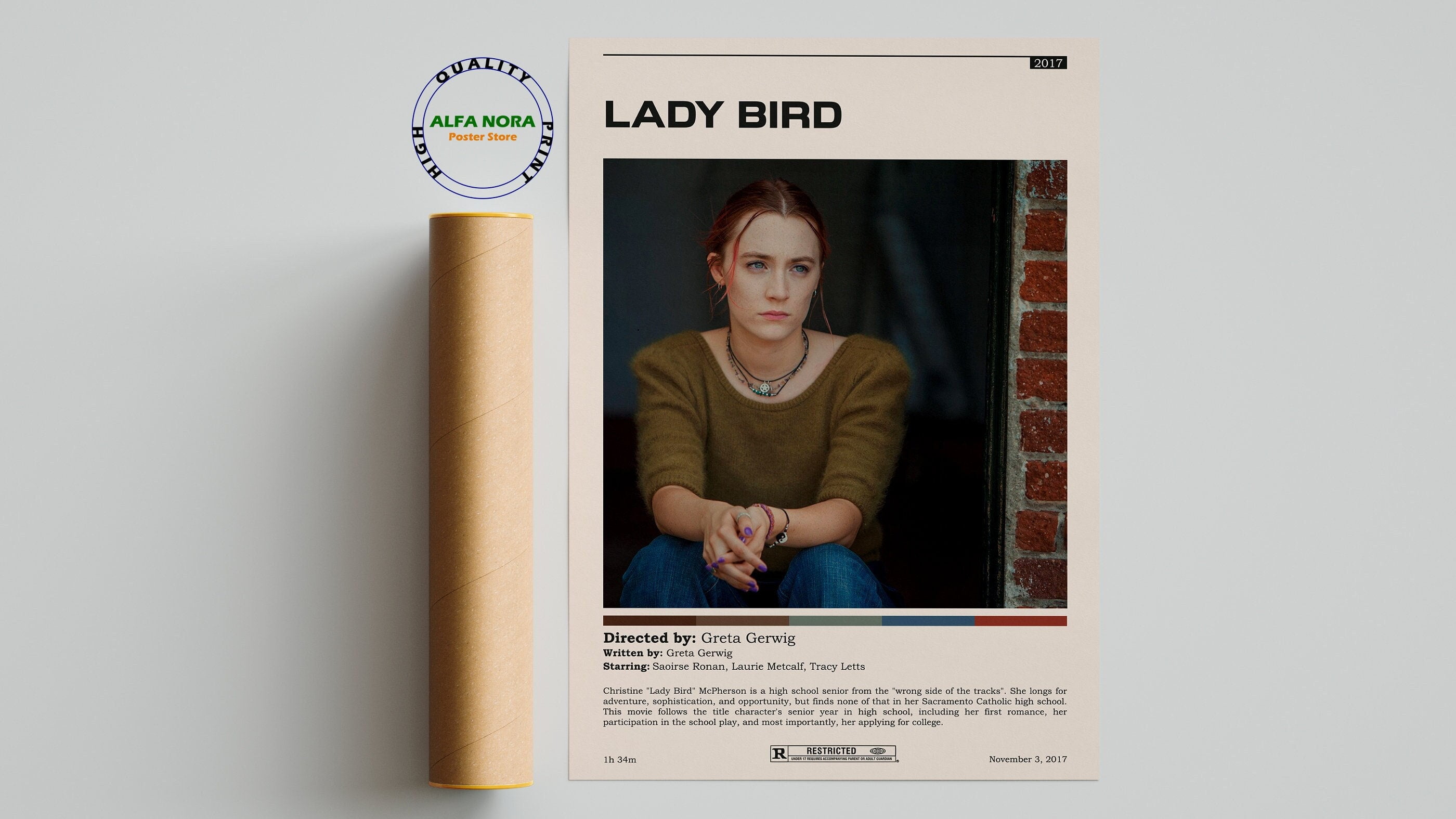 POSTER Lady Bird / Lady Bird Poster / Vintage Retro Art Print / Wall ...