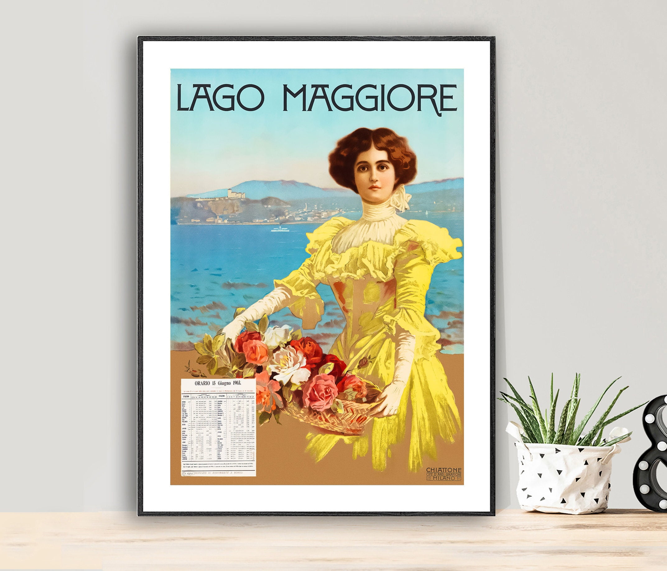 POSTER Lago Maggiore, Italy Vintage Travel Poster - Poster Paper / Gift ...