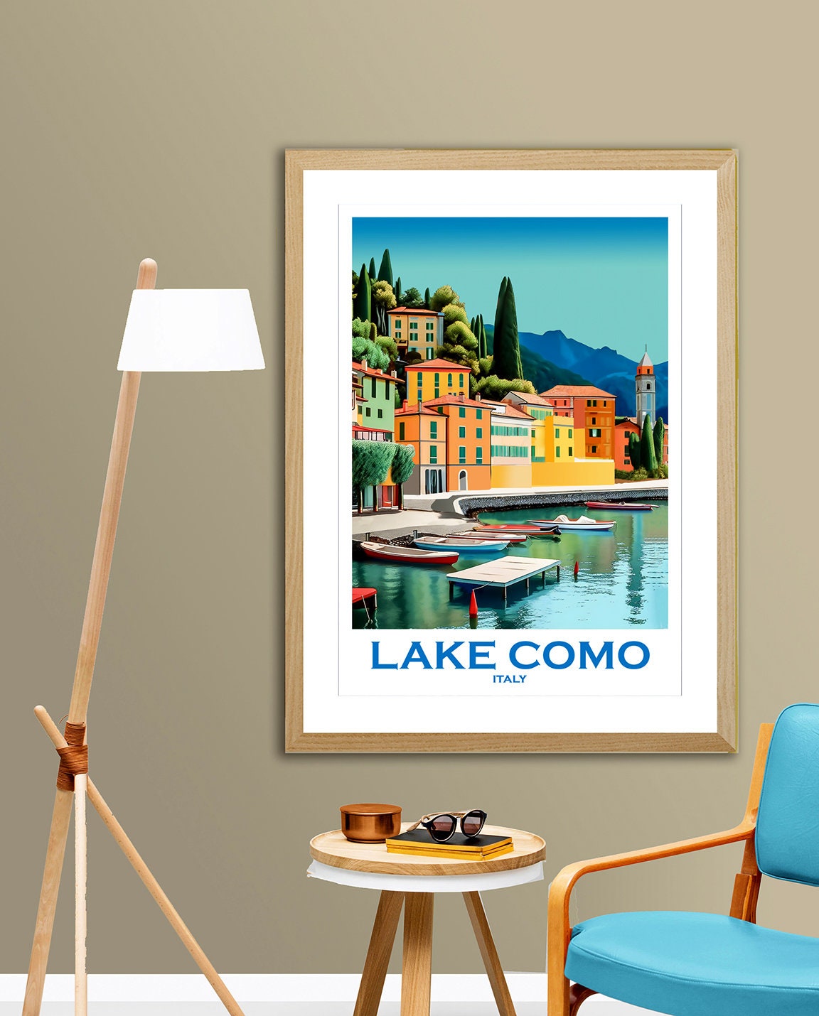 POSTER Lake Como Italy Travel Poster by Wall Arty Exclusive Design ...