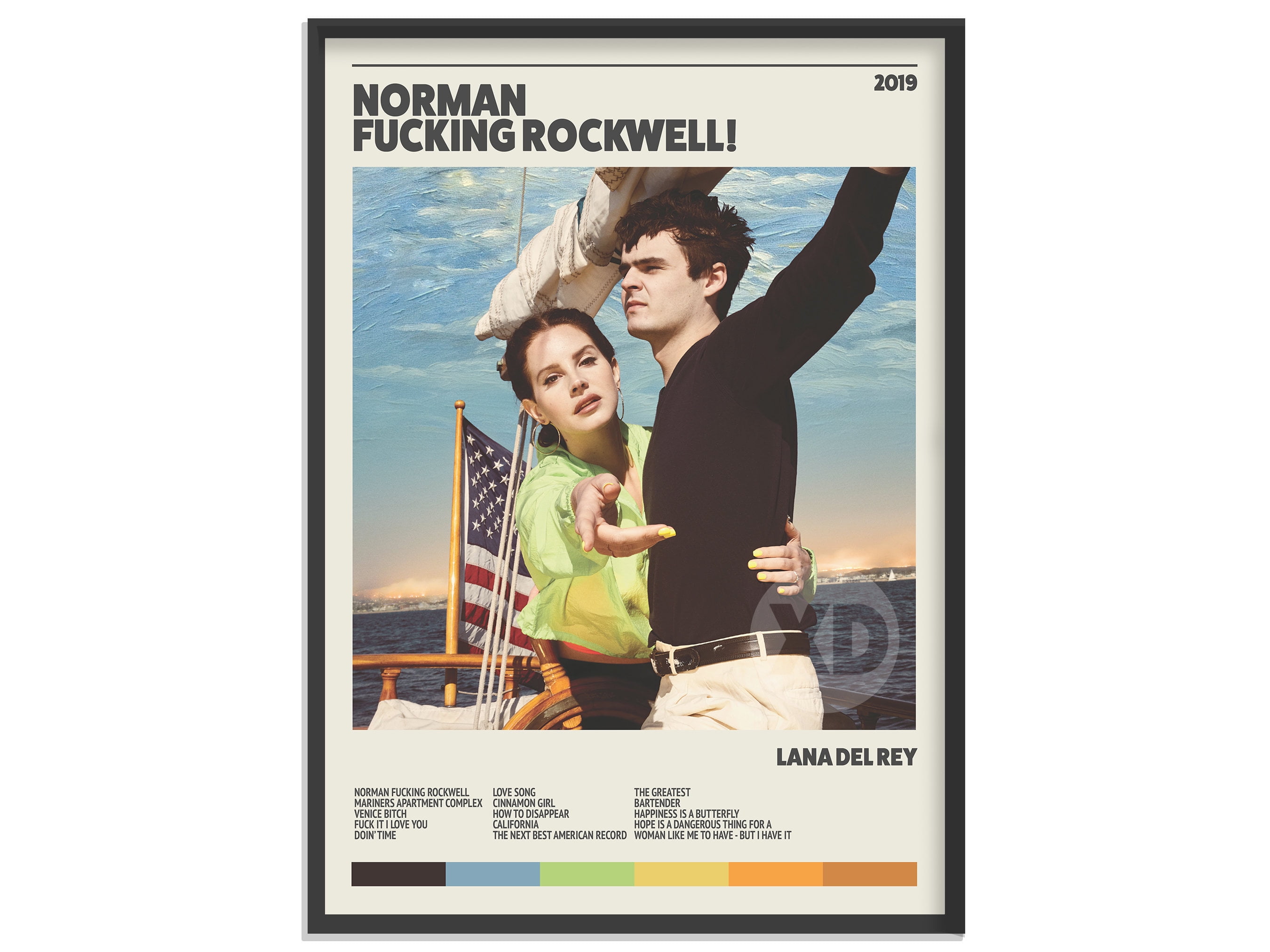 POSTER Lana Del Rey - NFR - Norman F--ing Rockwell Retro Album Print ...