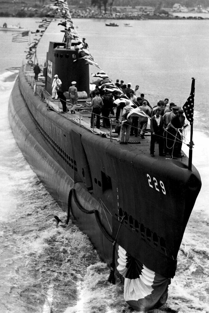 POSTER Launching Of Uss Scamp Maritime Security Print Wall Art Home ...