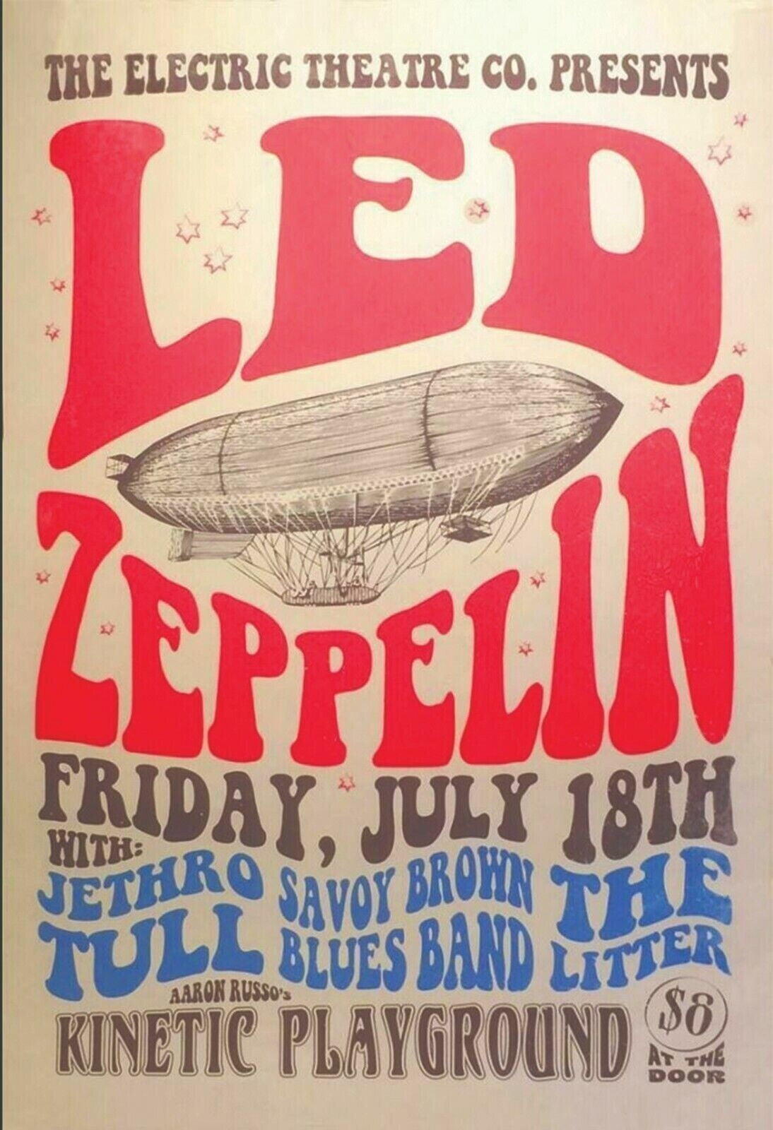 POSTER Led Zeppelin Concert Reproduction Poster Free Top Loader #3 Rock ...