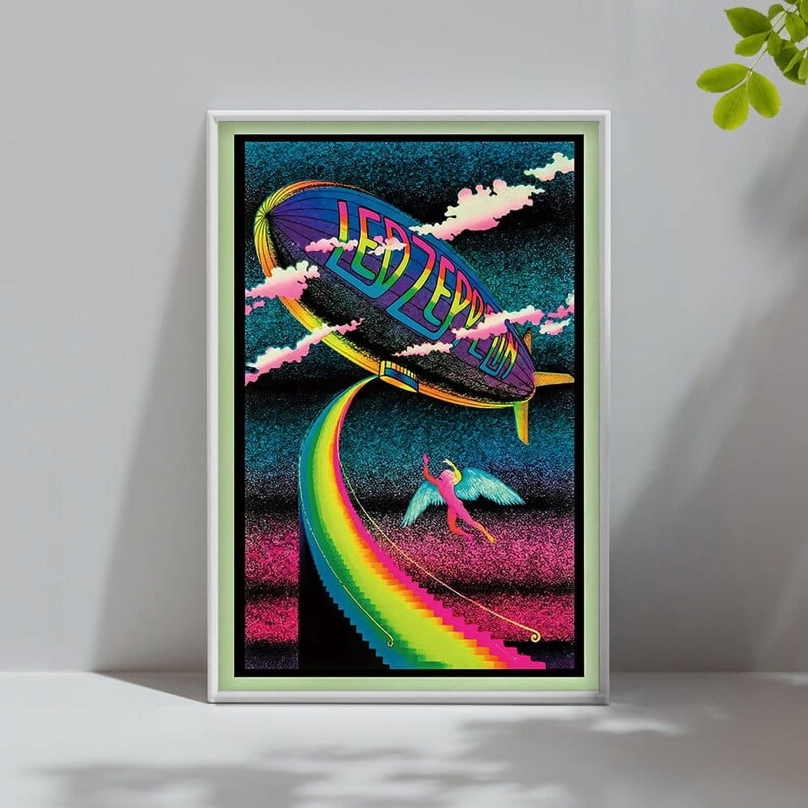 POSTER Led Zeppelin Concert Reproduction Poster Stairway to Heaven Neon ...