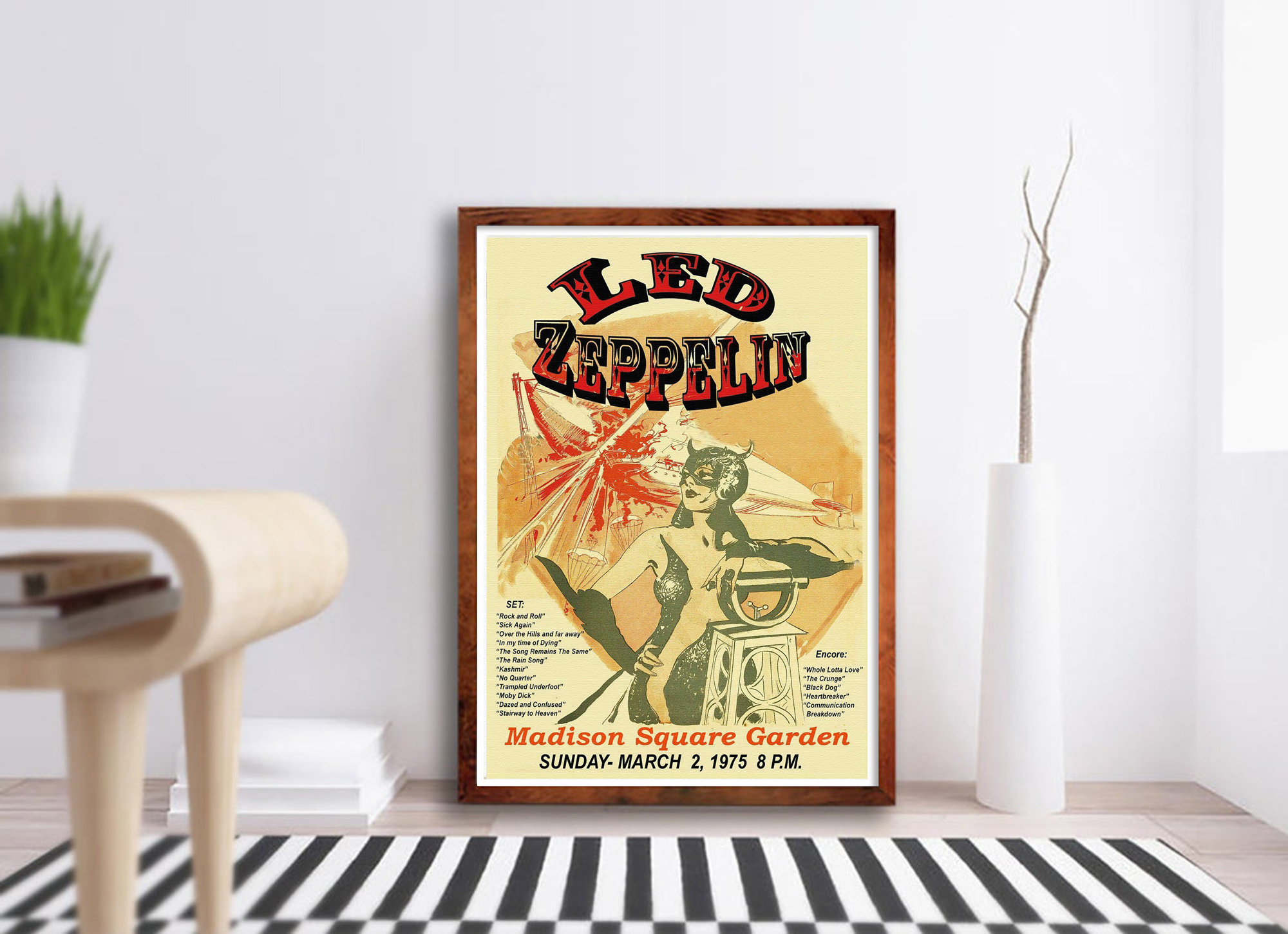 POSTER Led Zeppelin Poster - Rock Poster - Music Wall Decor- Rock Music ...