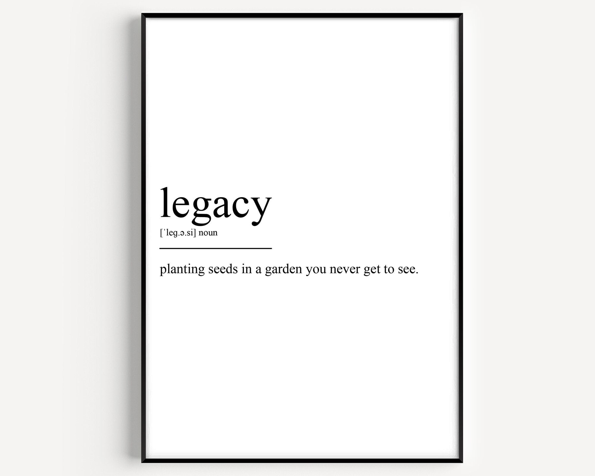 POSTER Legacy Definition Print-UNFRAMED - Walmart.com