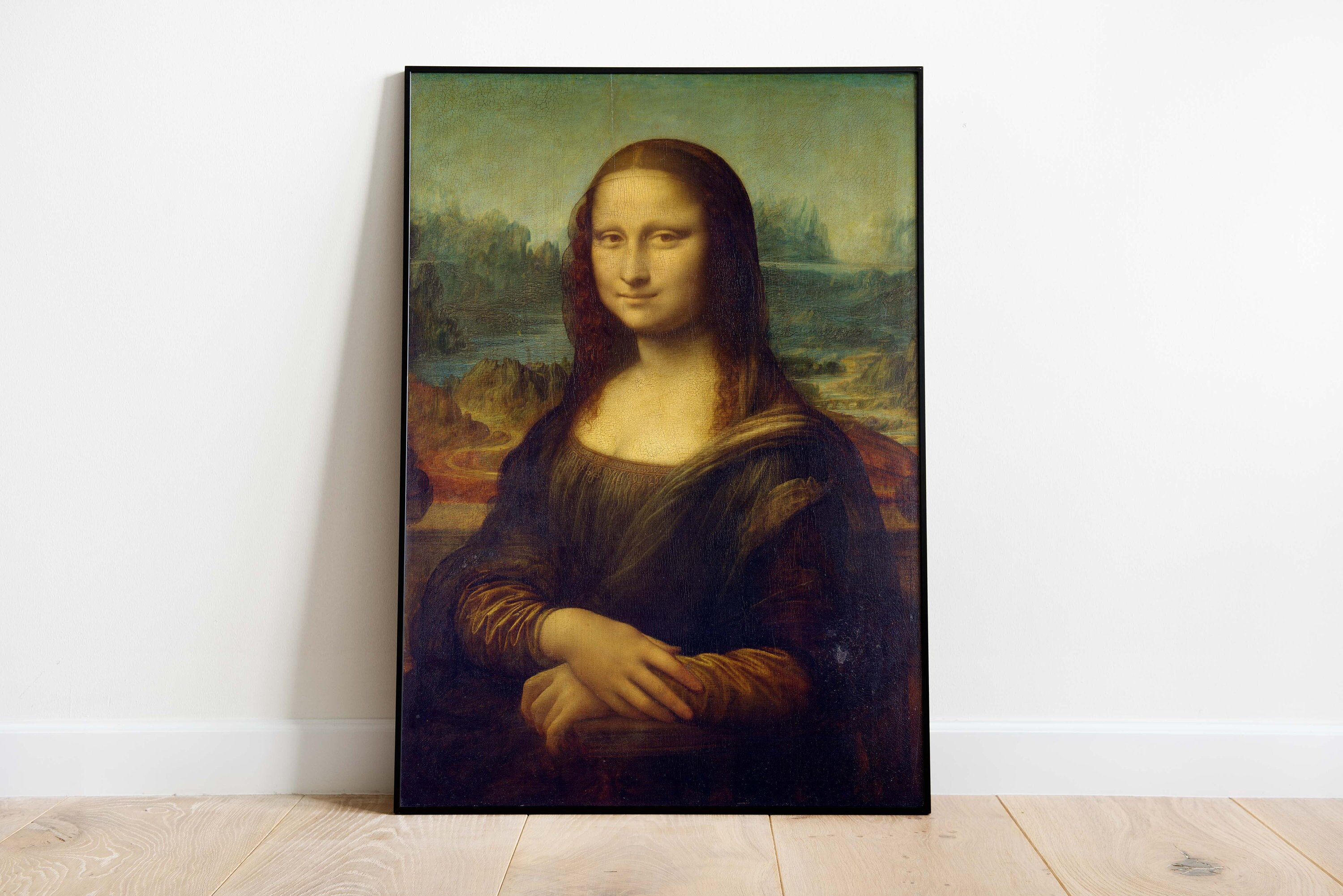 POSTER Leonardo Da Vinci's Mona Lisa, Famous Paintings, Vintage Art ...