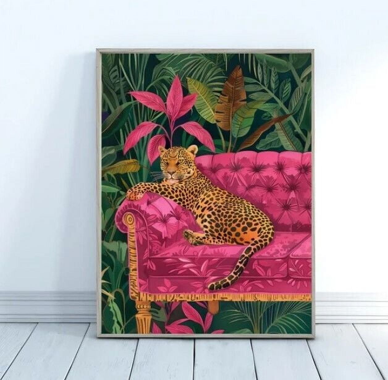 POSTER Leopard Art - Maximalist Wall Decor, Bold Animal Print, Wild ...