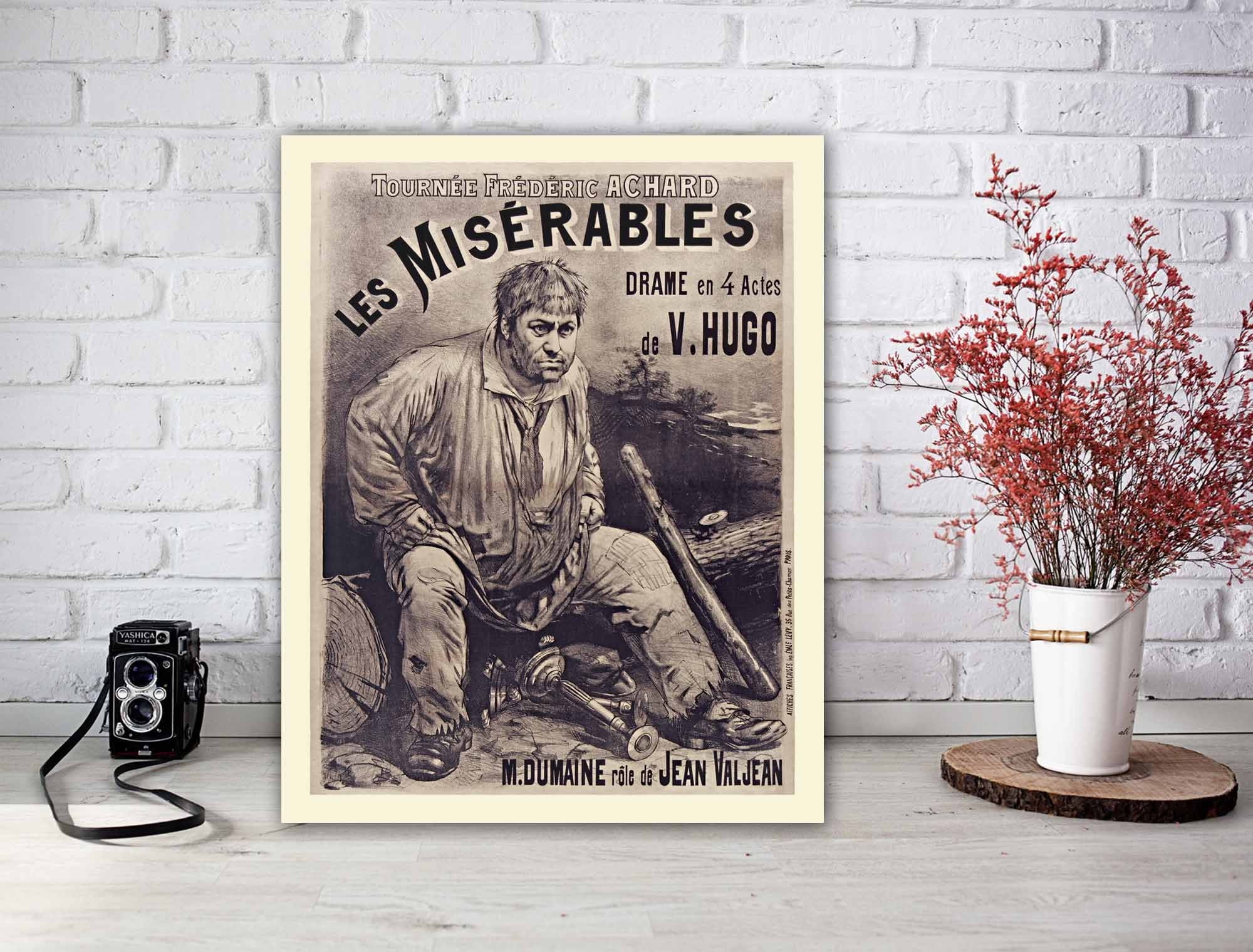 POSTER Les Miserables Vintage Poster, French Wall Art, Les Miserables ...