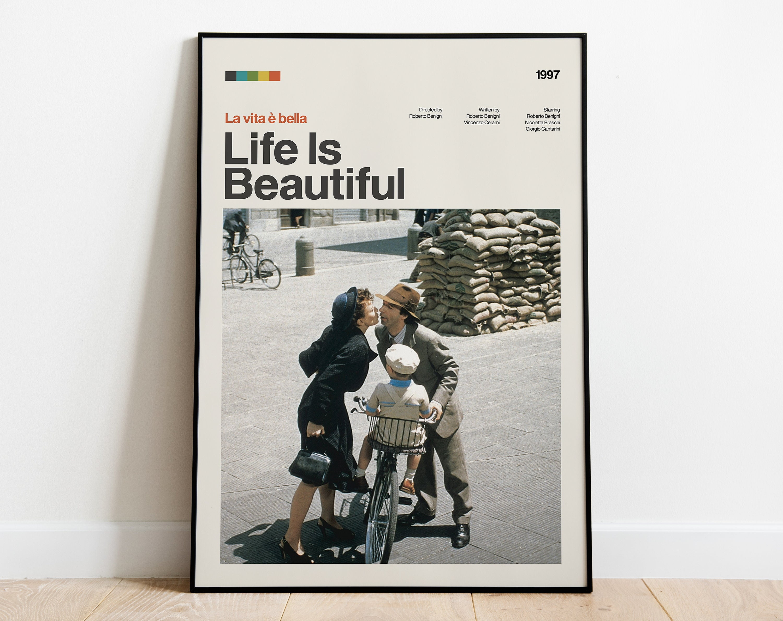 POSTER Life Is Beautiful Poster, Modern Movie Poster Print, Life Is ...