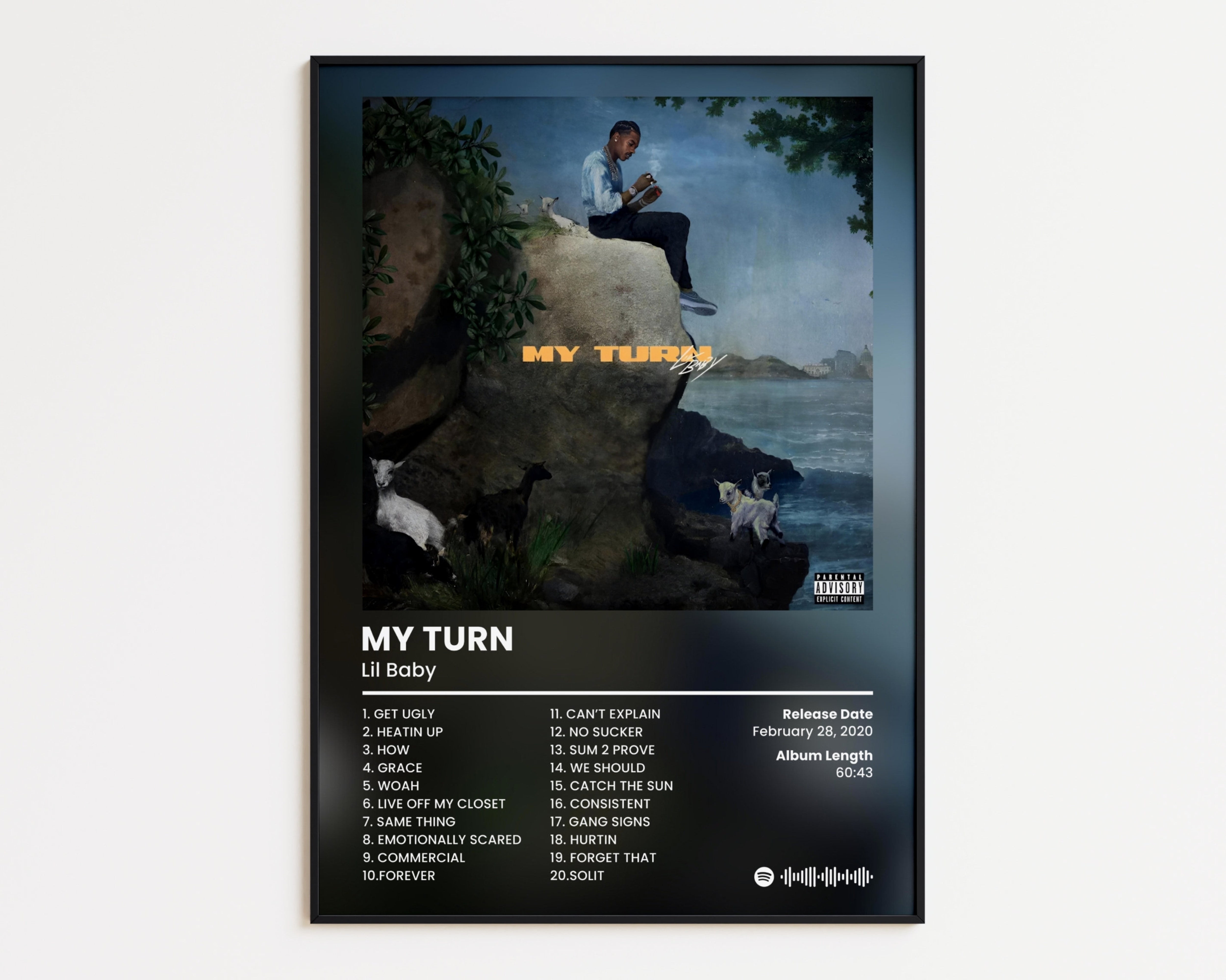 POSTER Lil Baby Cover Poster, My Turn Print, Classics Rap Poster, Hip ...