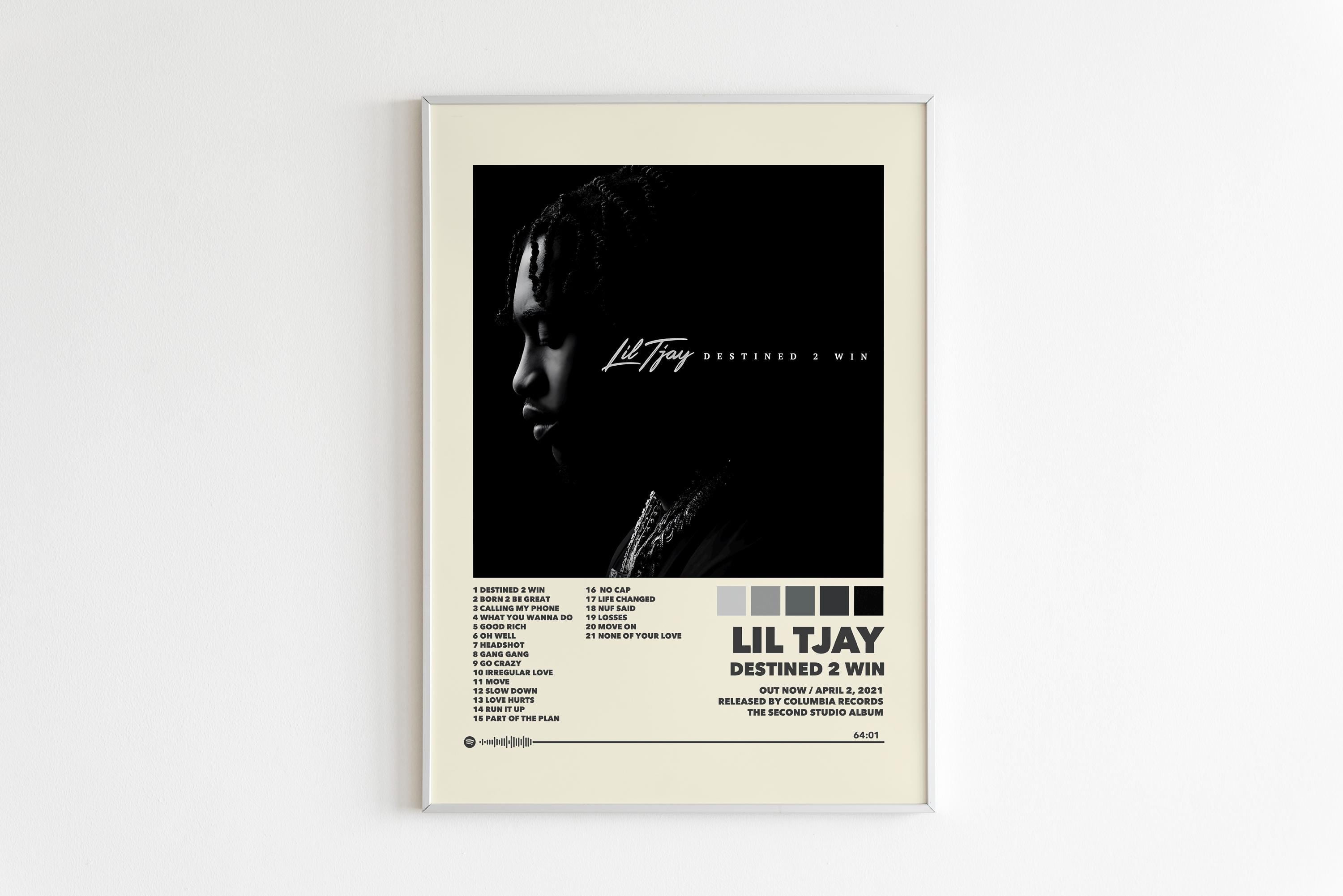 Poster Lil TJay Posters / Destined 2 Win Poster, Tracklist Poster ...