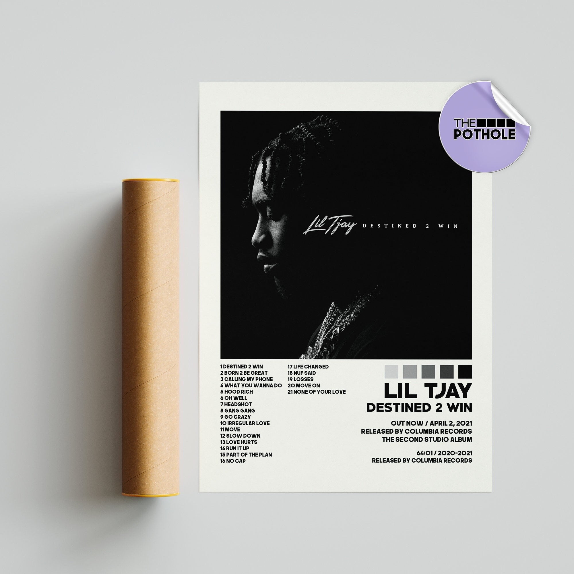 POSTER Lil TJay Posters / Destined 2 Win Poster, Tracklist Poster ...