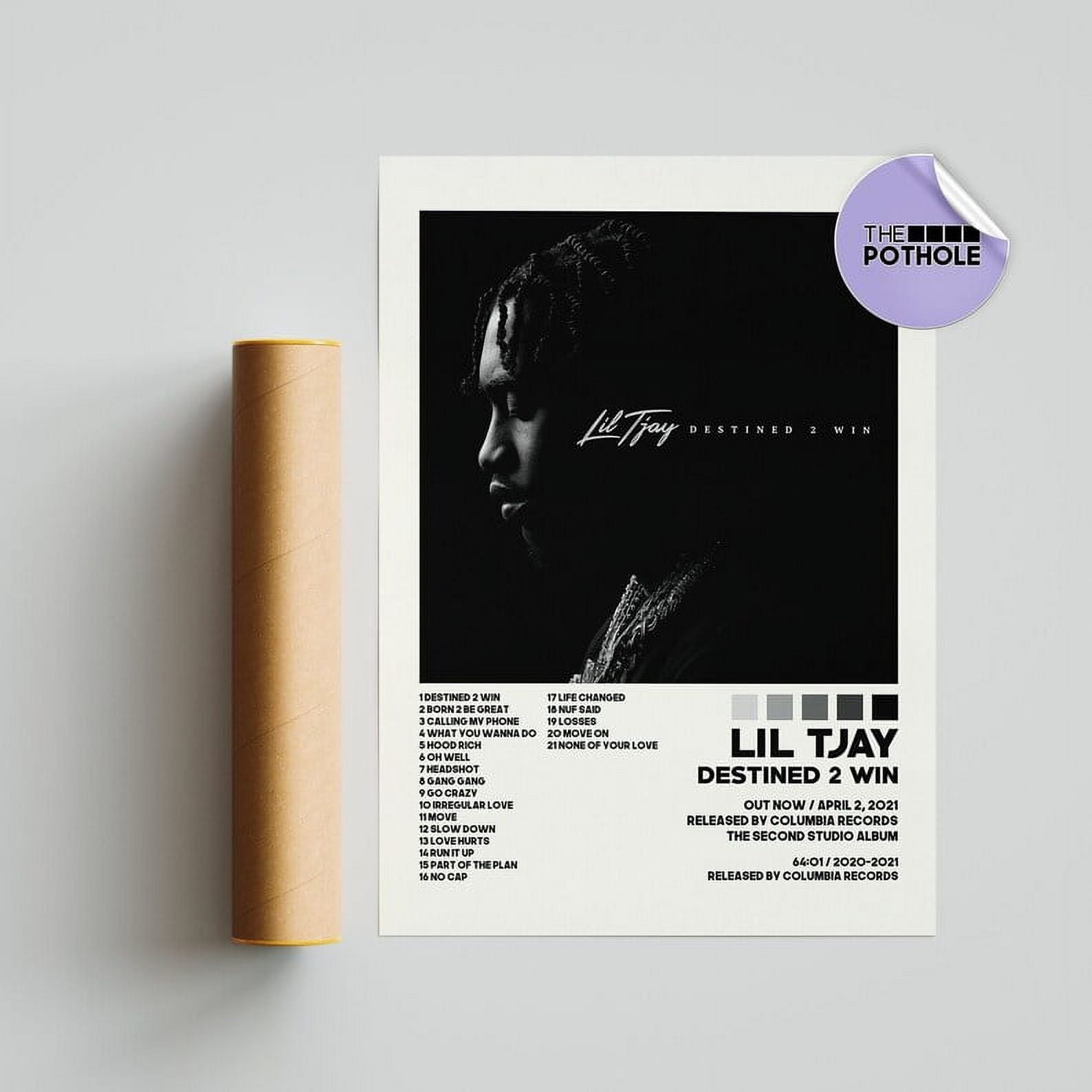POSTER Lil TJay Posters / Destined 2 Win Poster, Tracklist Poster ...
