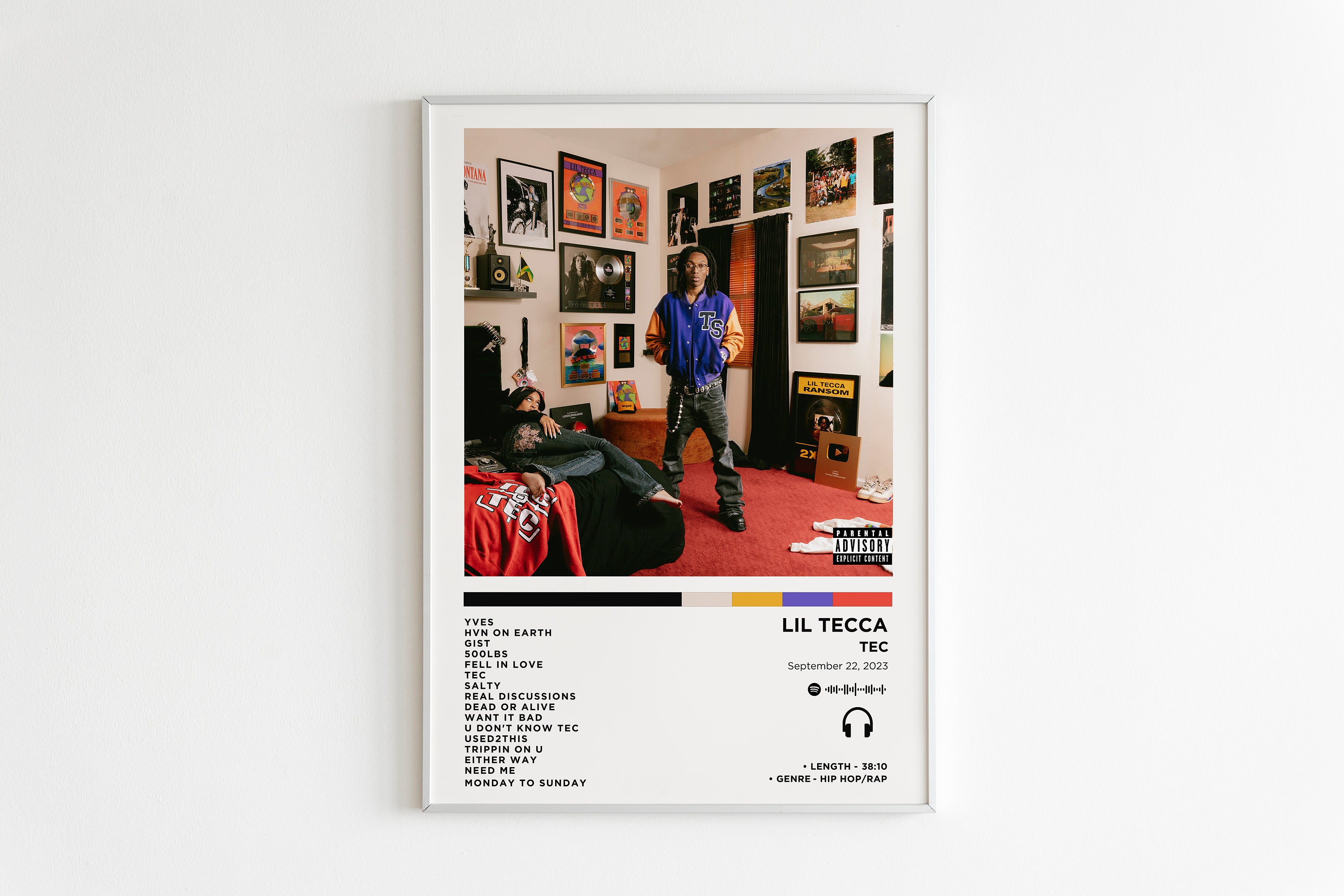 POSTER Lil Tecca - Tec Album Poster / Album Cover Poster / Music Gift ...