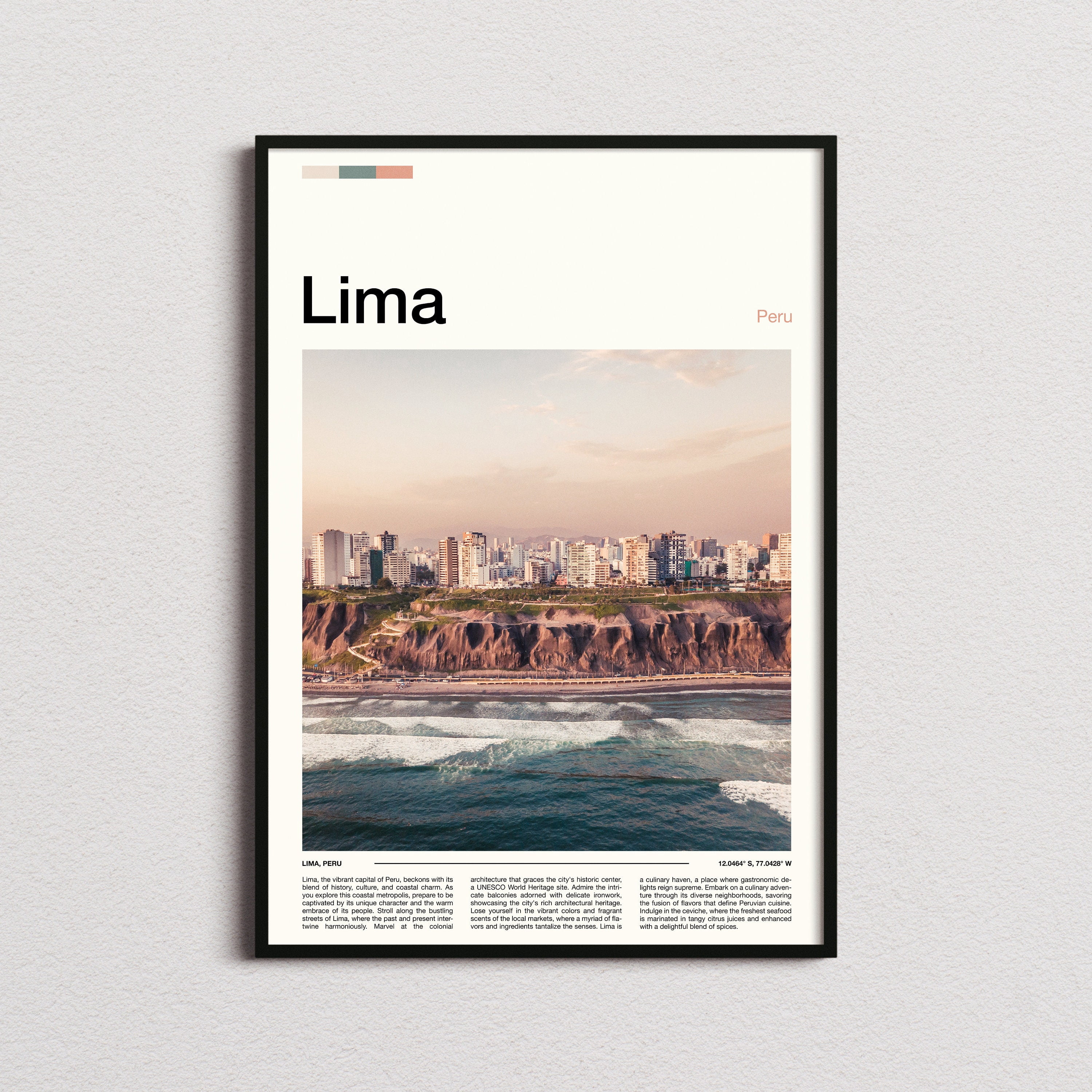 POSTER Lima Print, Lima Poster, Lima Wall Art, Peru Art Print, Lima ...