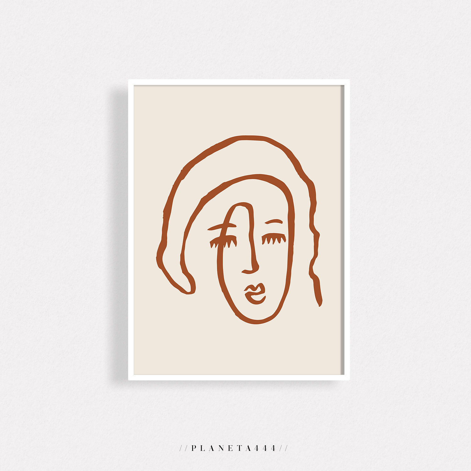 POSTER Line Art Girl Face Art Print Linear Woman Wall Art Modern Sketch ...