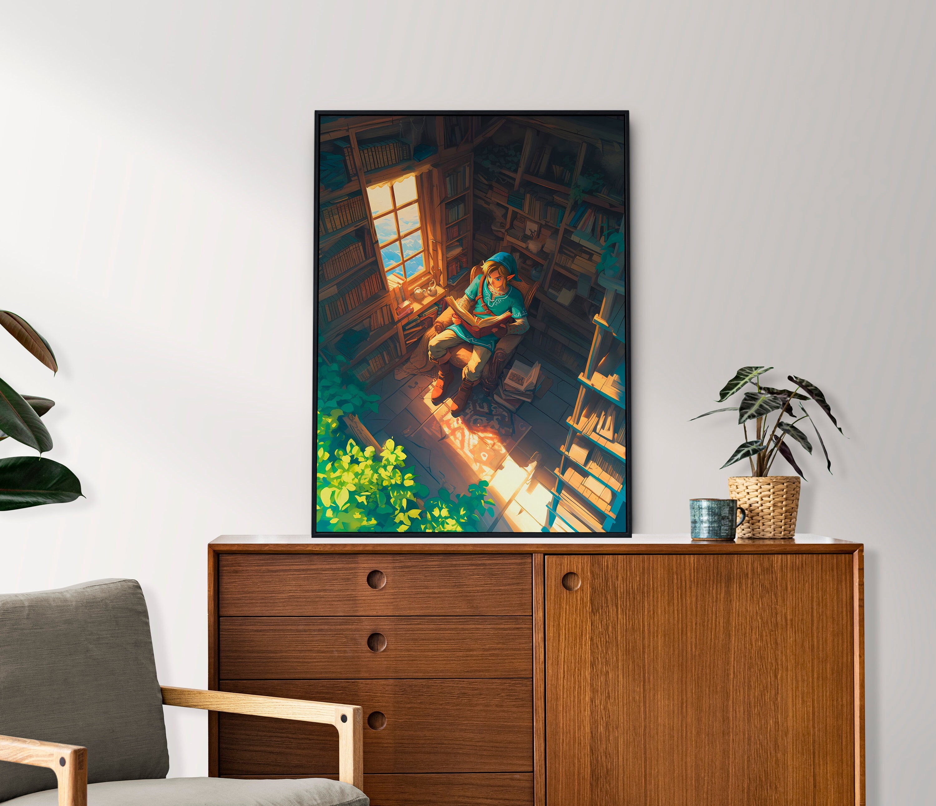 POSTER Link, Cosy Room Series, The Legend of Zelda, Isometric, Anime ...