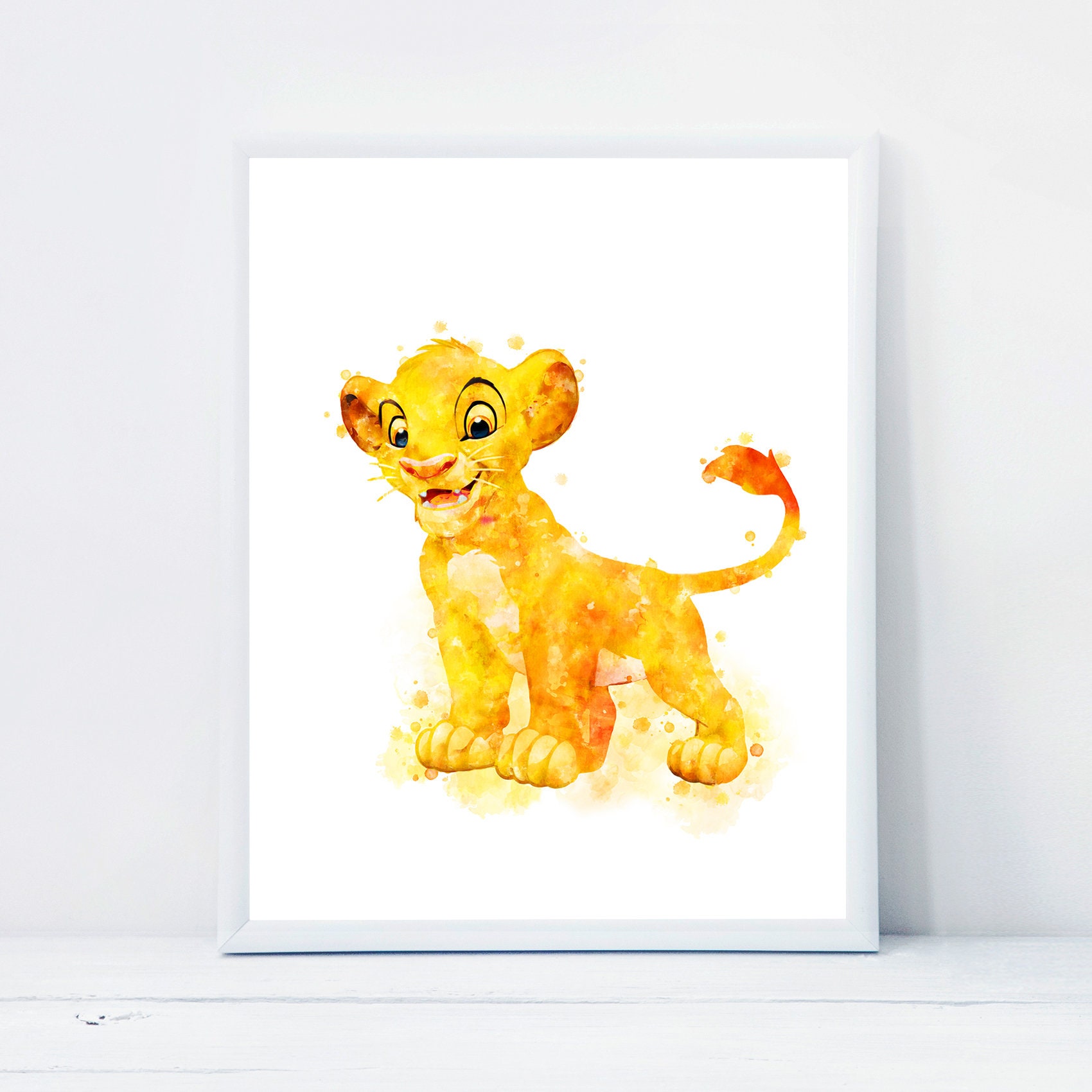 POSTER Lion King Simba Print Lion King Simba Watercolor Poster Simba ...