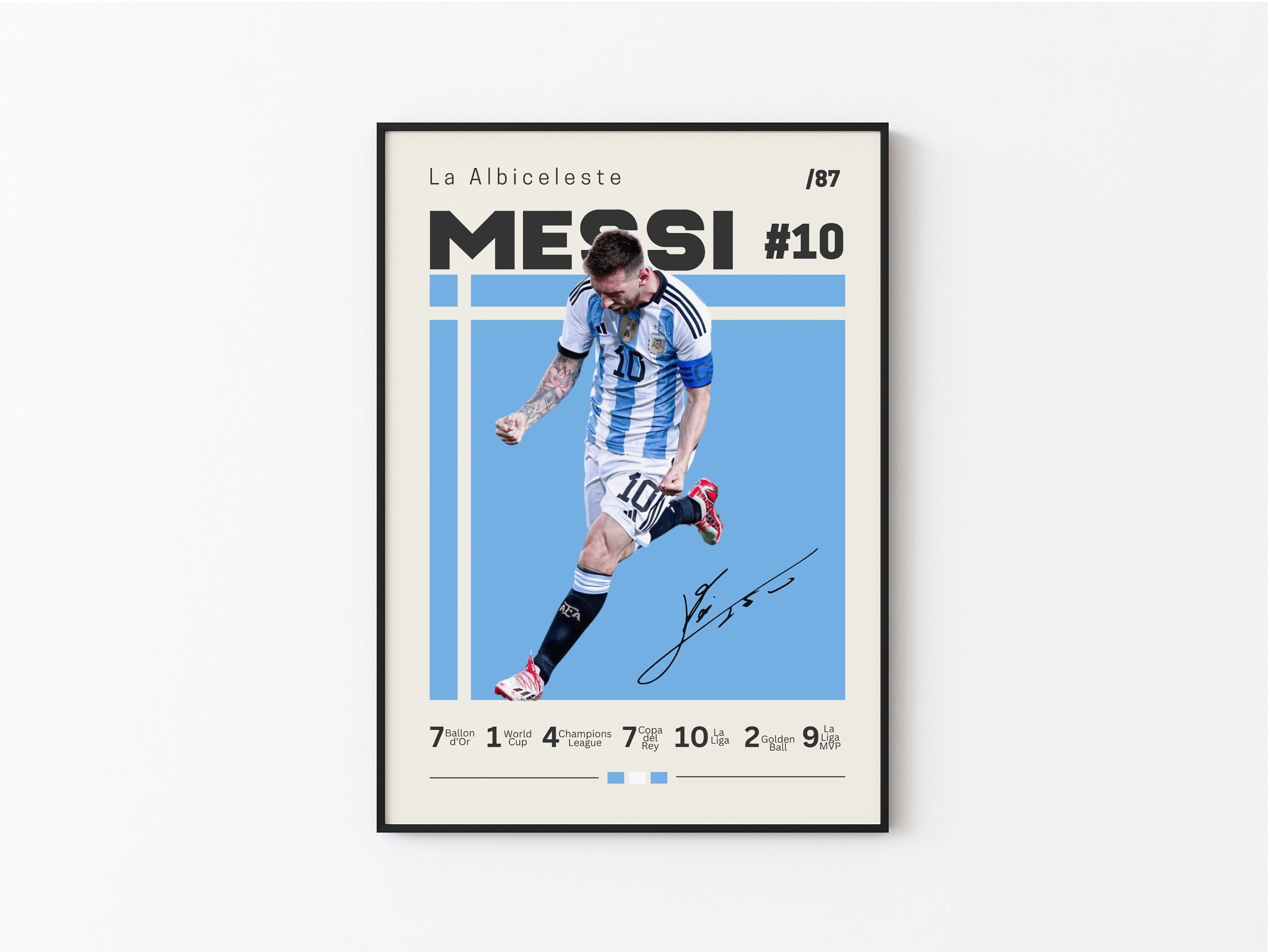 POSTER Lionel Messi Poster, Argentina Football Print, Messi Fan Gift ...